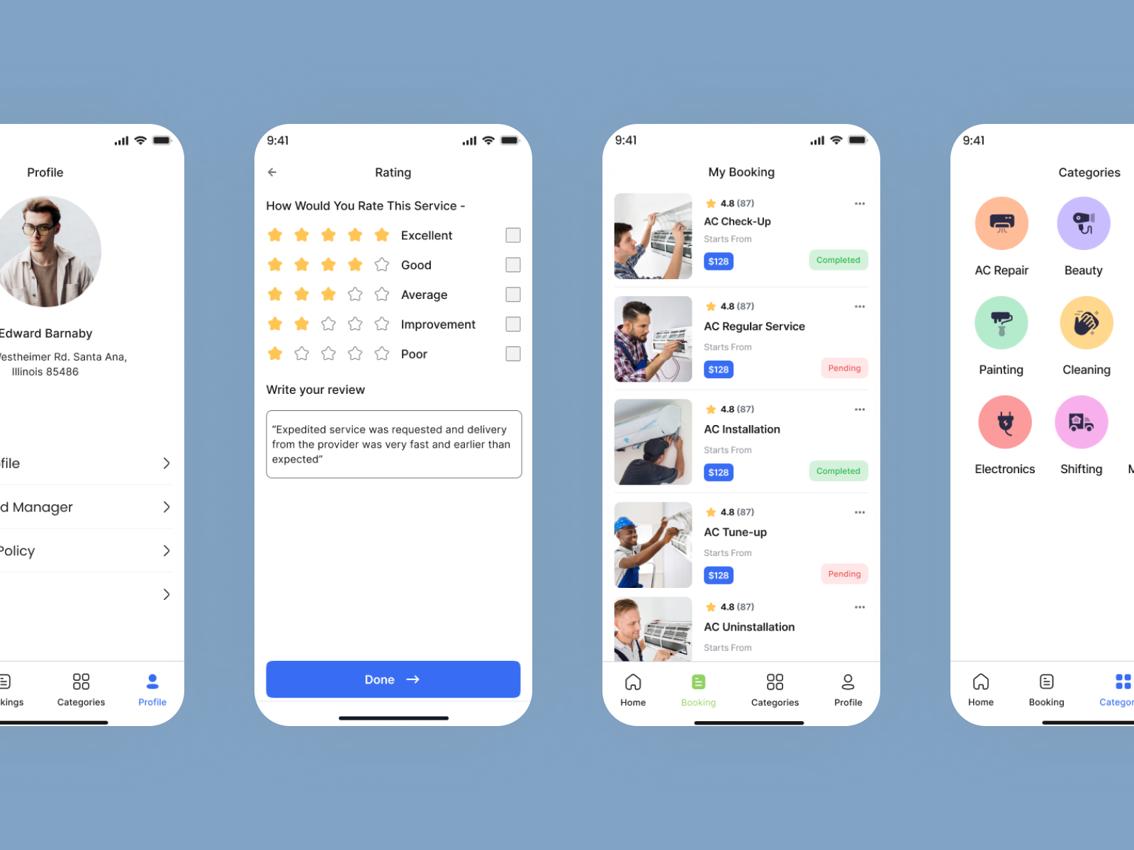 Field Service app UI Design by Mohammed shaikh on Dribbble