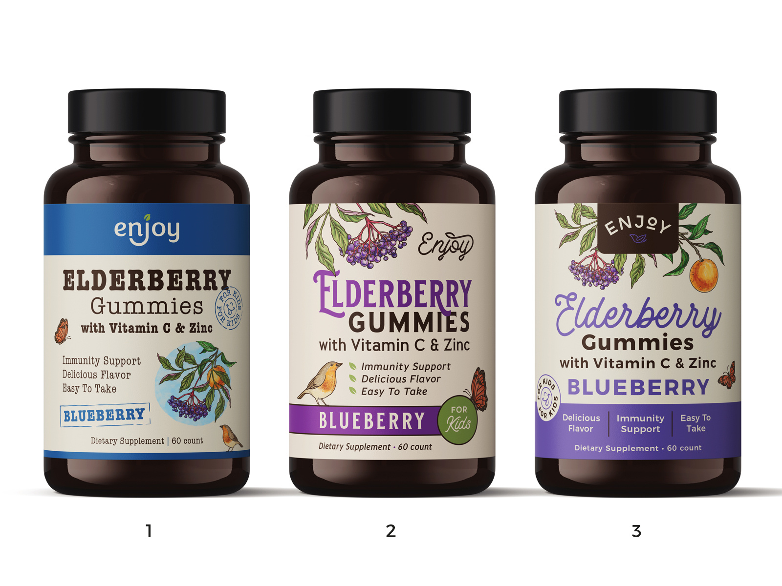 Logo and illustrative label for Gummies by Mila Katagarova on Dribbble