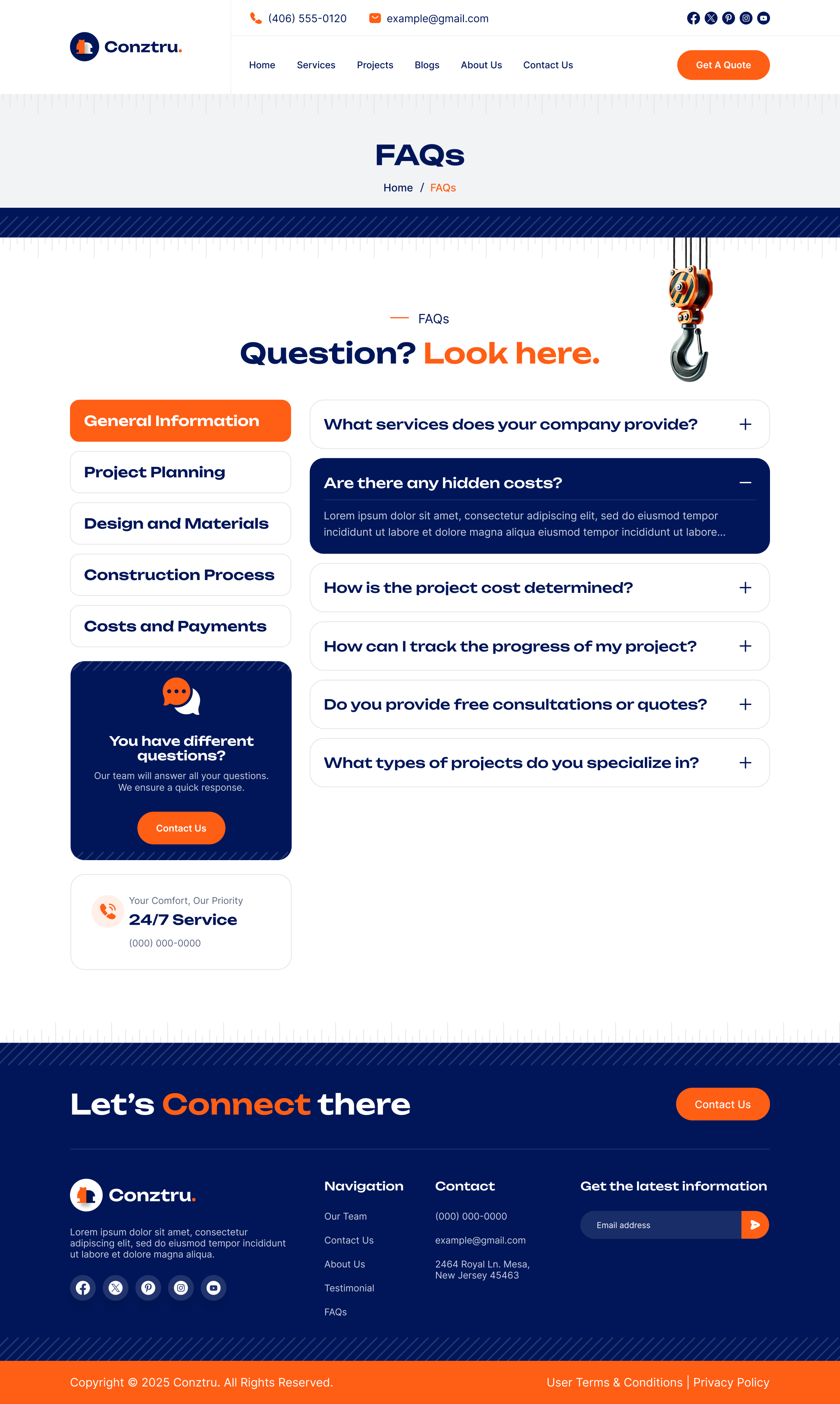Construction Website UIUX Design | Figma | Web Design by Insightlancer ...