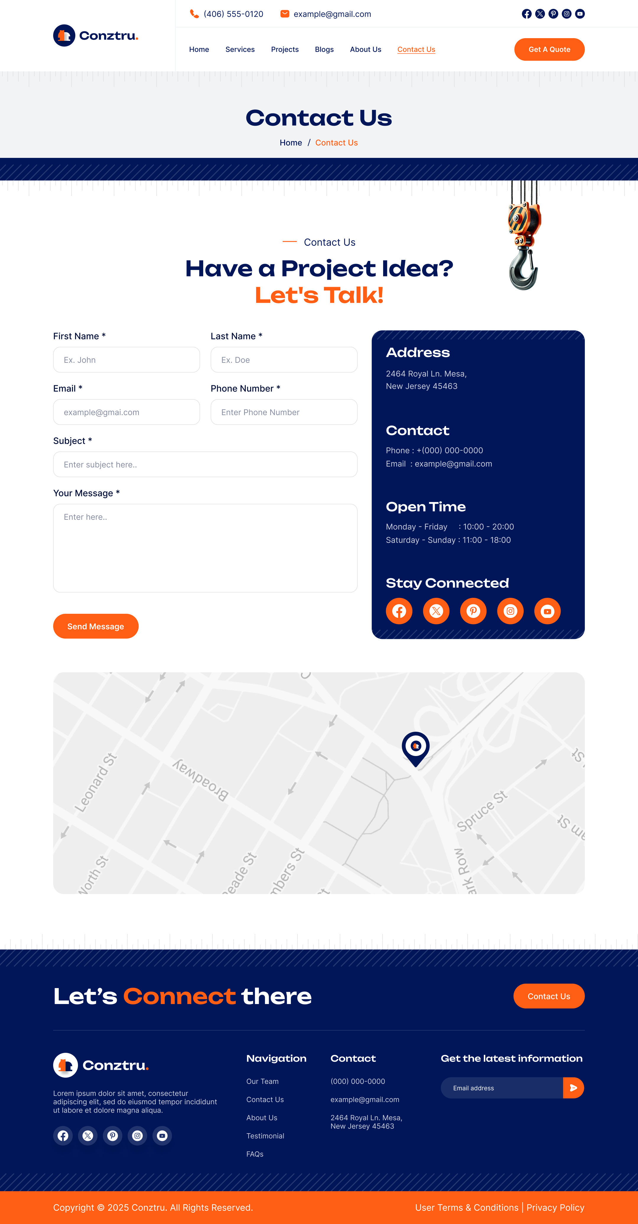Construction Website UIUX Design | Figma | Web Design by Insightlancer ...