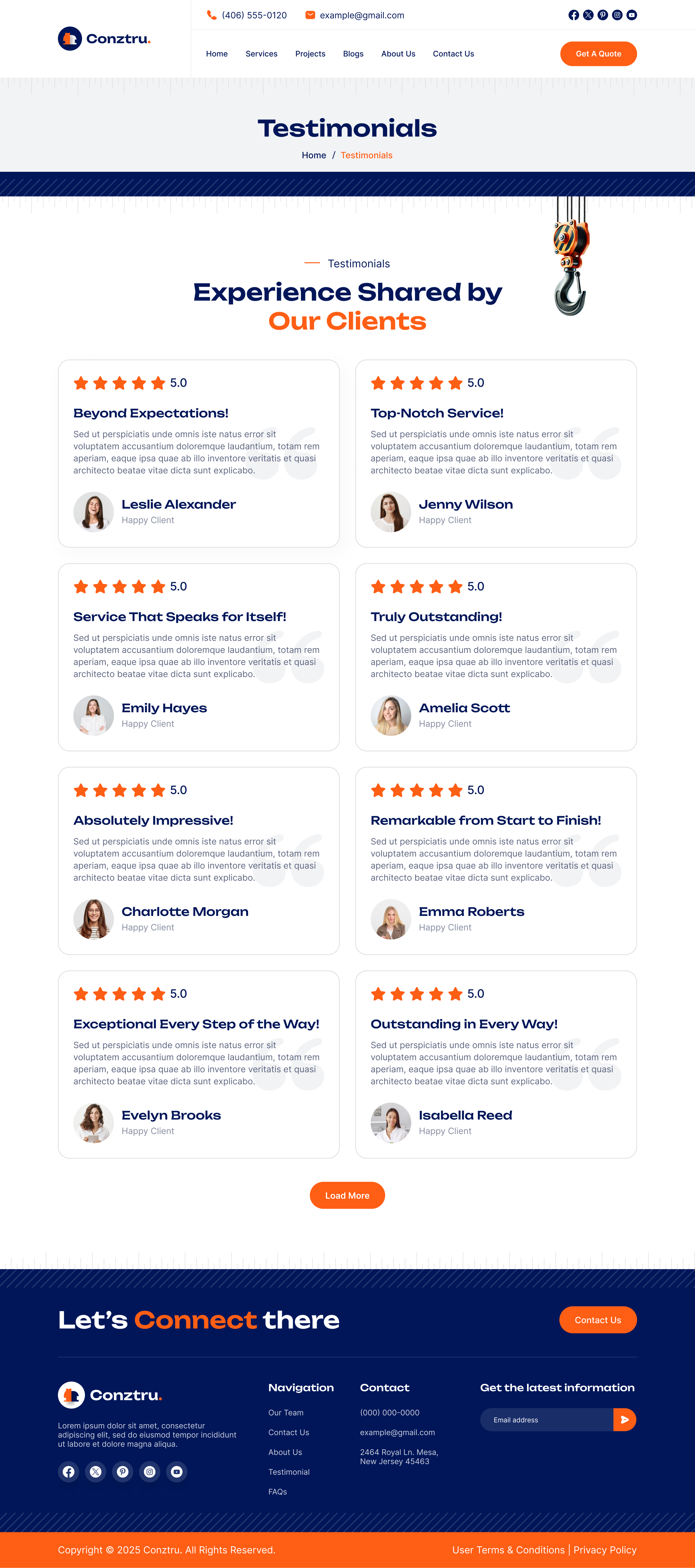 Construction Website UIUX Design | Figma | Web Design by Insightlancer ...