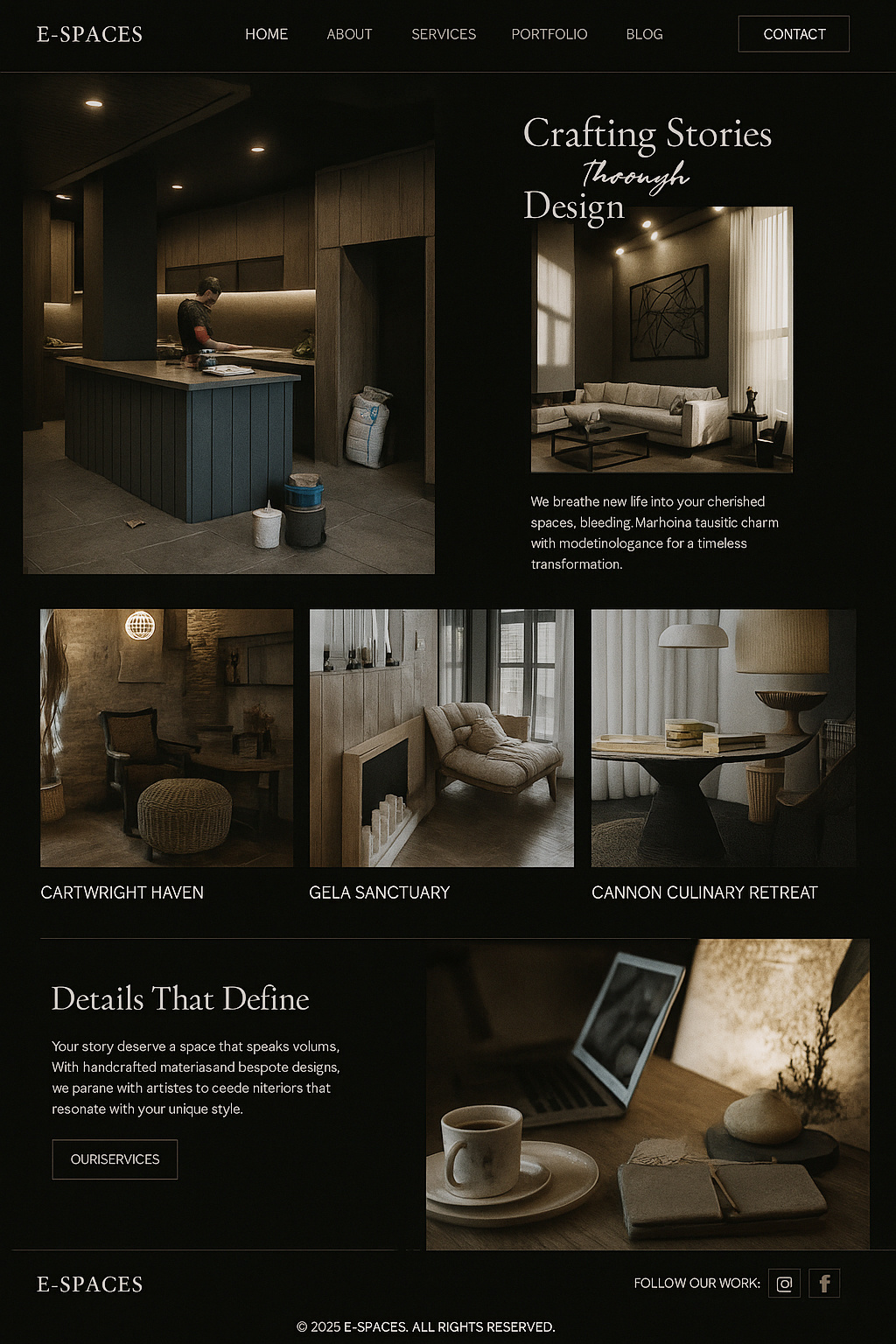 Elegant & Modern Interior Design Website – Premium UI Concept by SMPLY ...