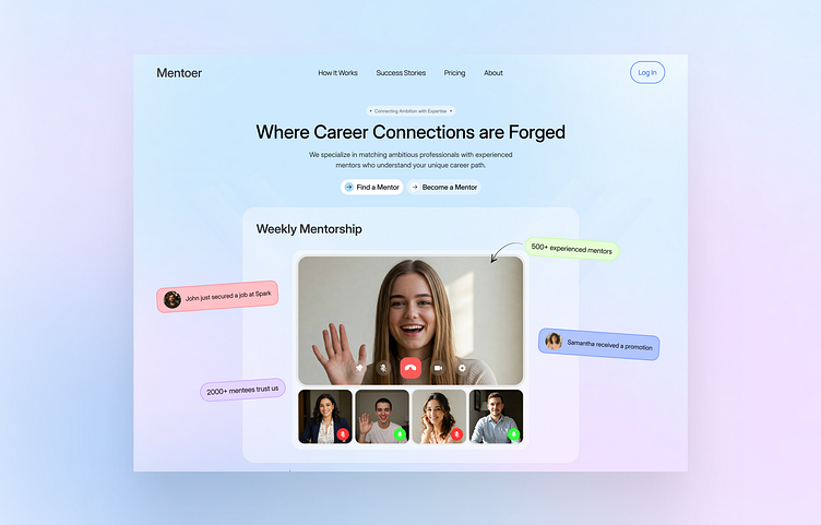 Career Mentorship Website Design by Shubh Srivastava on Dribbble