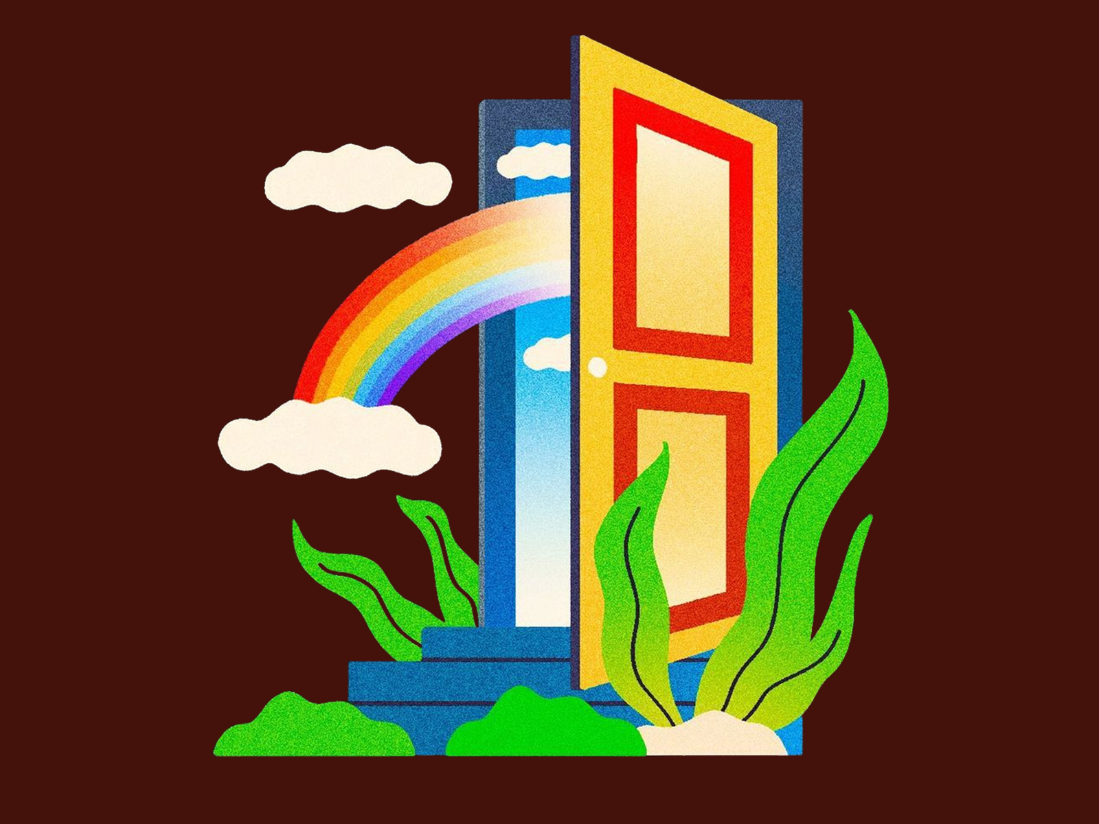 "The Dream Door" - Colorful Artwork by Stewie on Dribbble