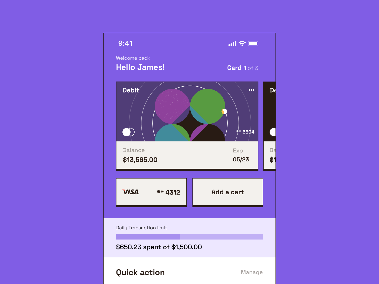 Credit card app by Jahan for Ace Design on Dribbble