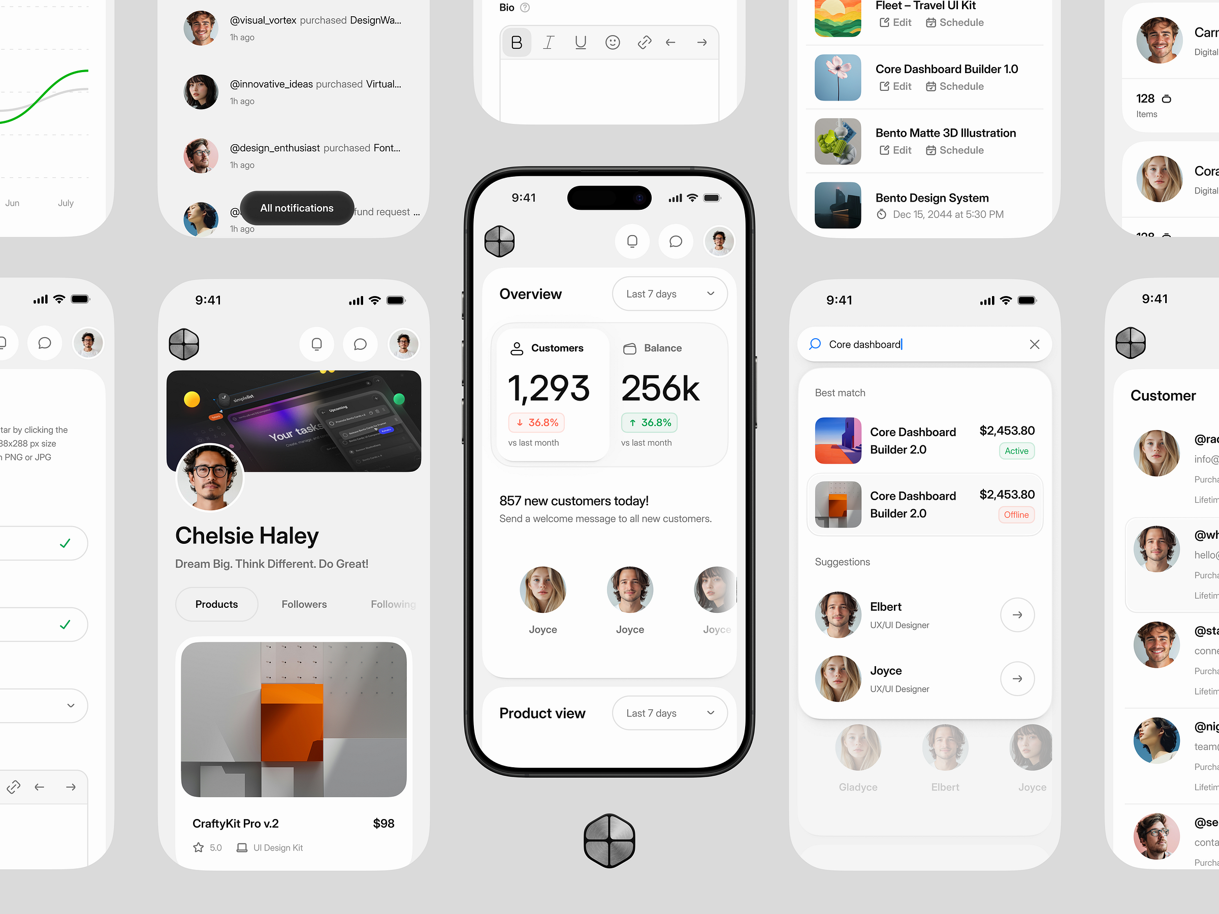 Core 2.0 – Dashboard Builder - Mobile view by Tran Mau Tri Tam for UI8 ...