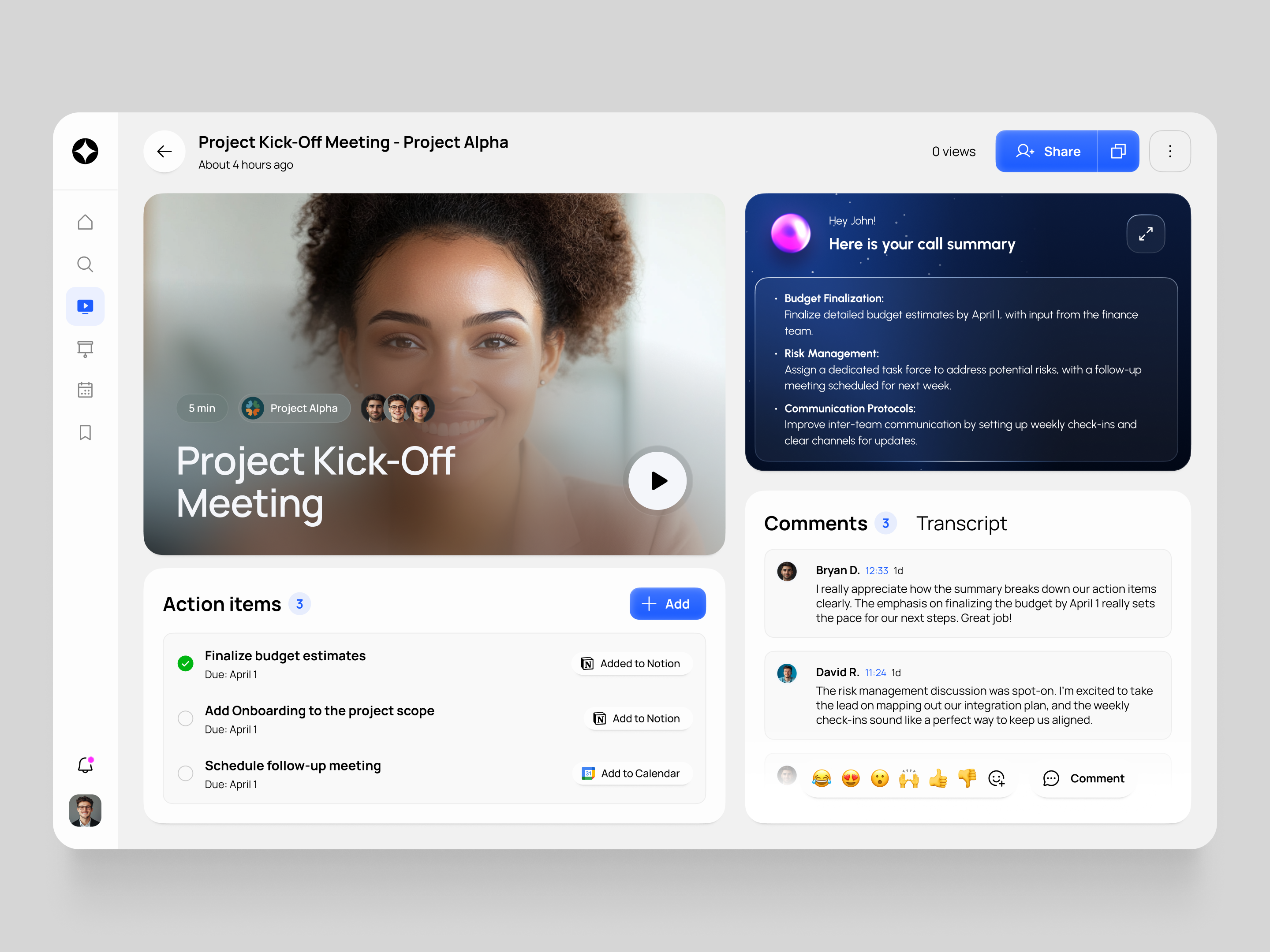 EchoNote - AI-powered Meeting Note-Taker by Vitalii Khomenko for Orizon ...
