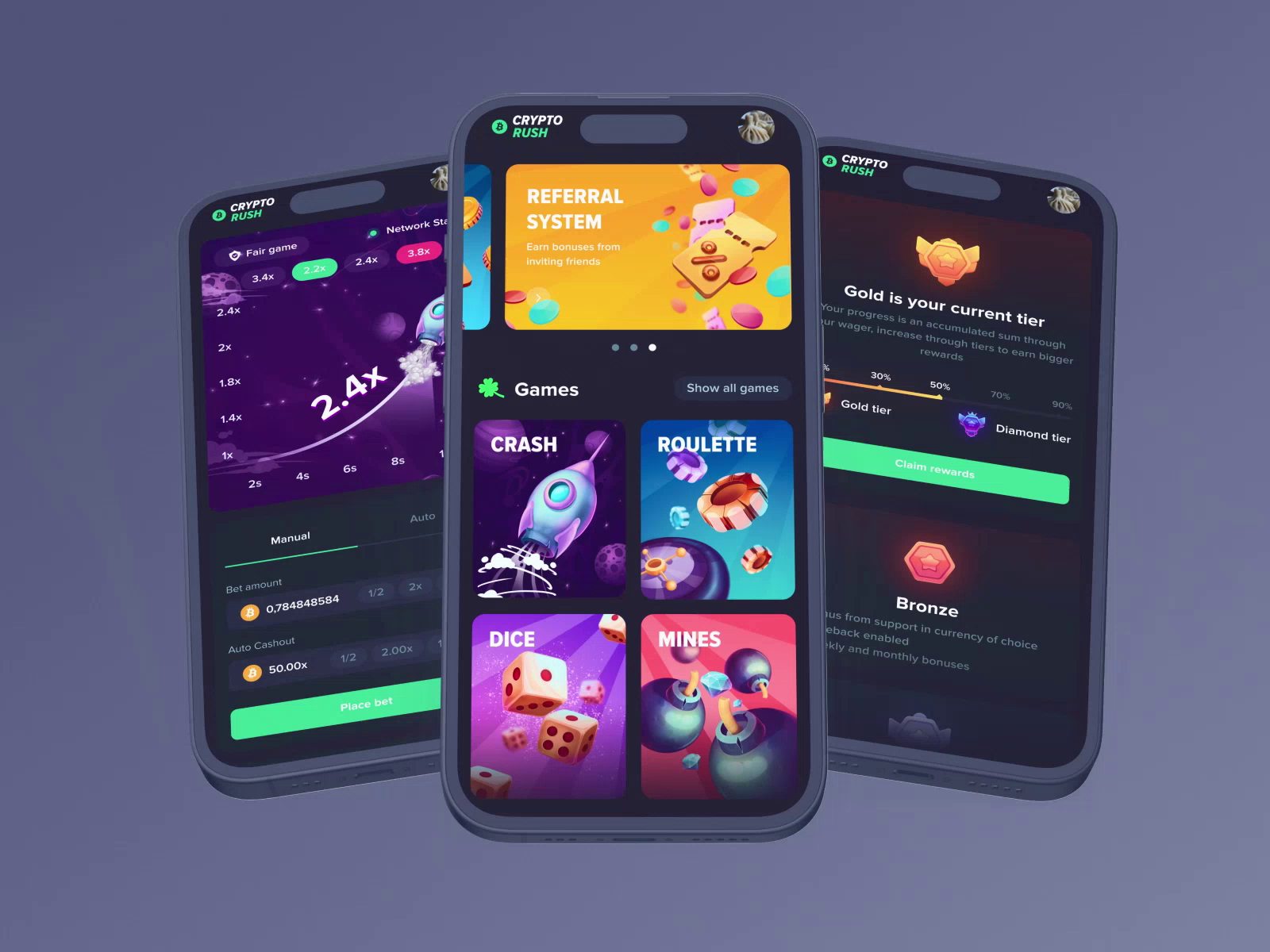 Casino Mobile Design by Romanov for Bang Bang Studio on Dribbble