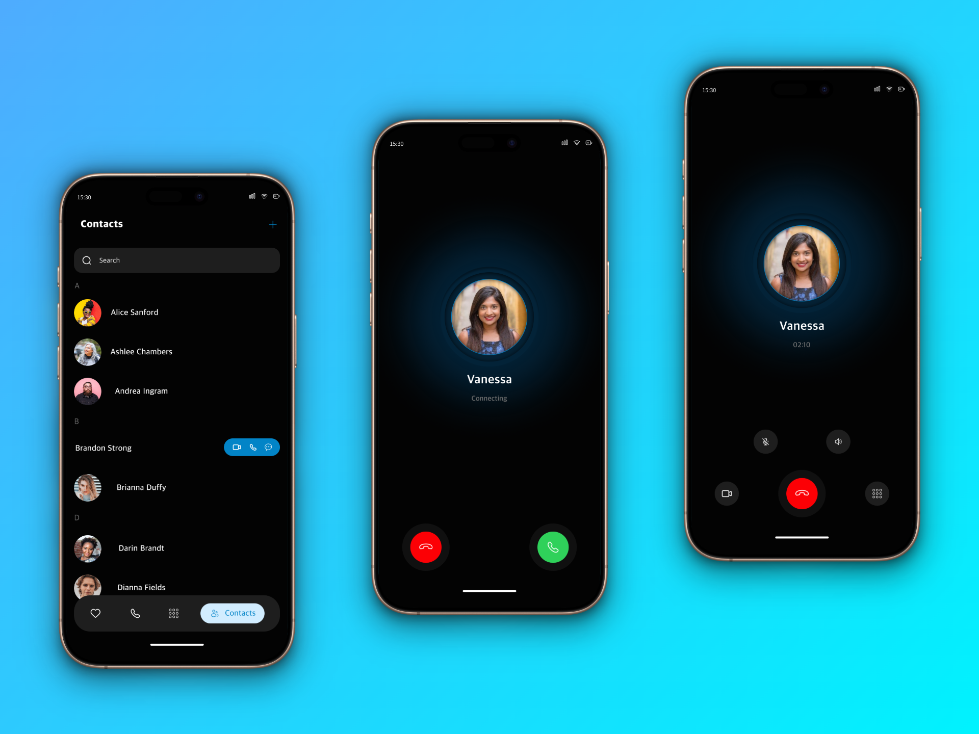 Call and video call by Vanessa on Dribbble