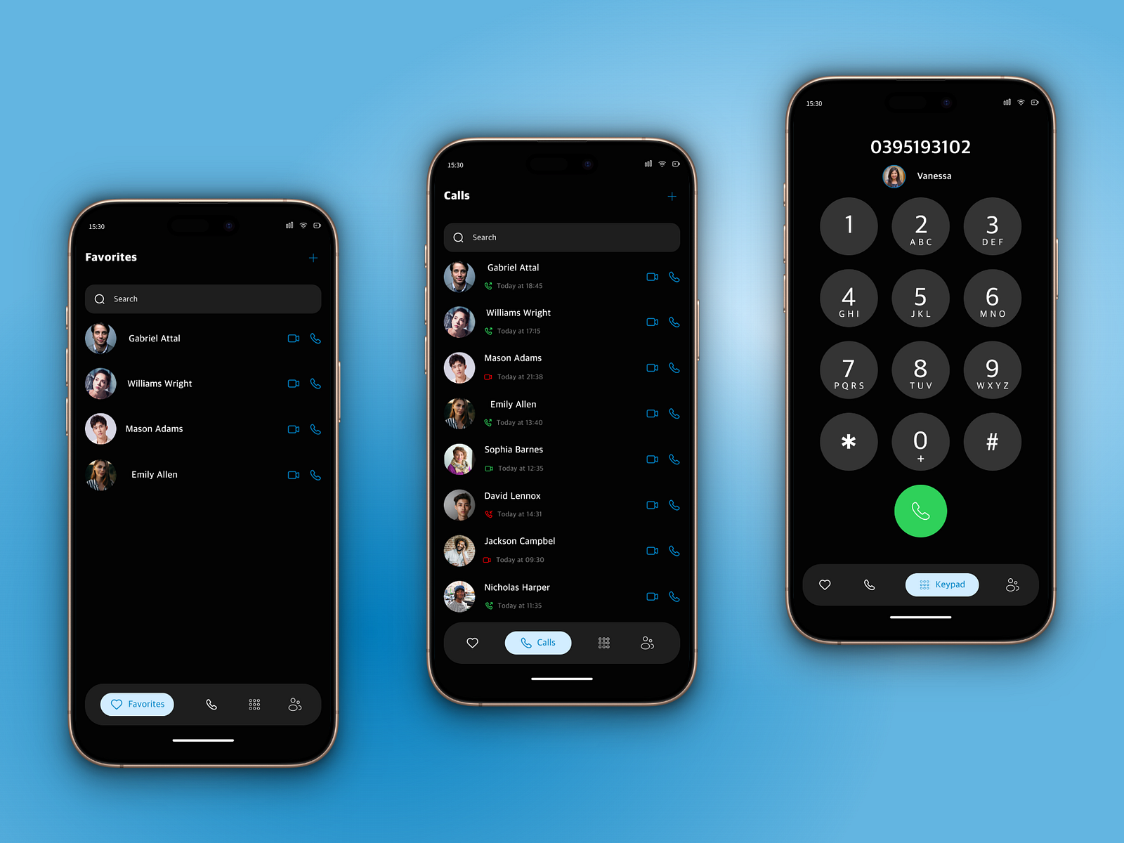 Call and video call by Vanessa on Dribbble