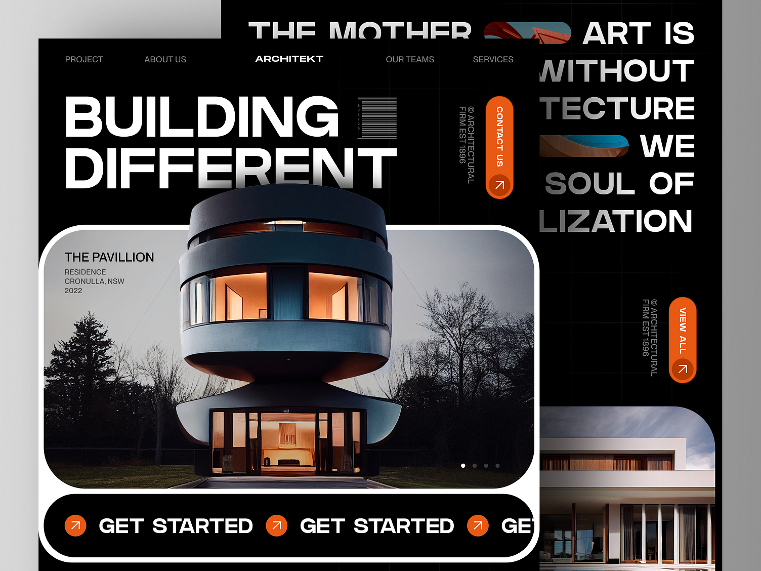 Architekt - Architectural Agency Landing Page Website by Adhiari ...