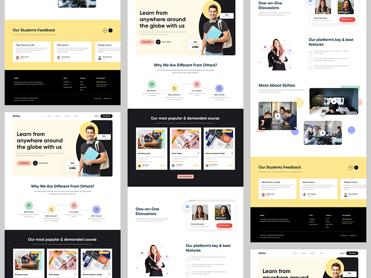 E-Learning Website by Jawadd on Dribbble