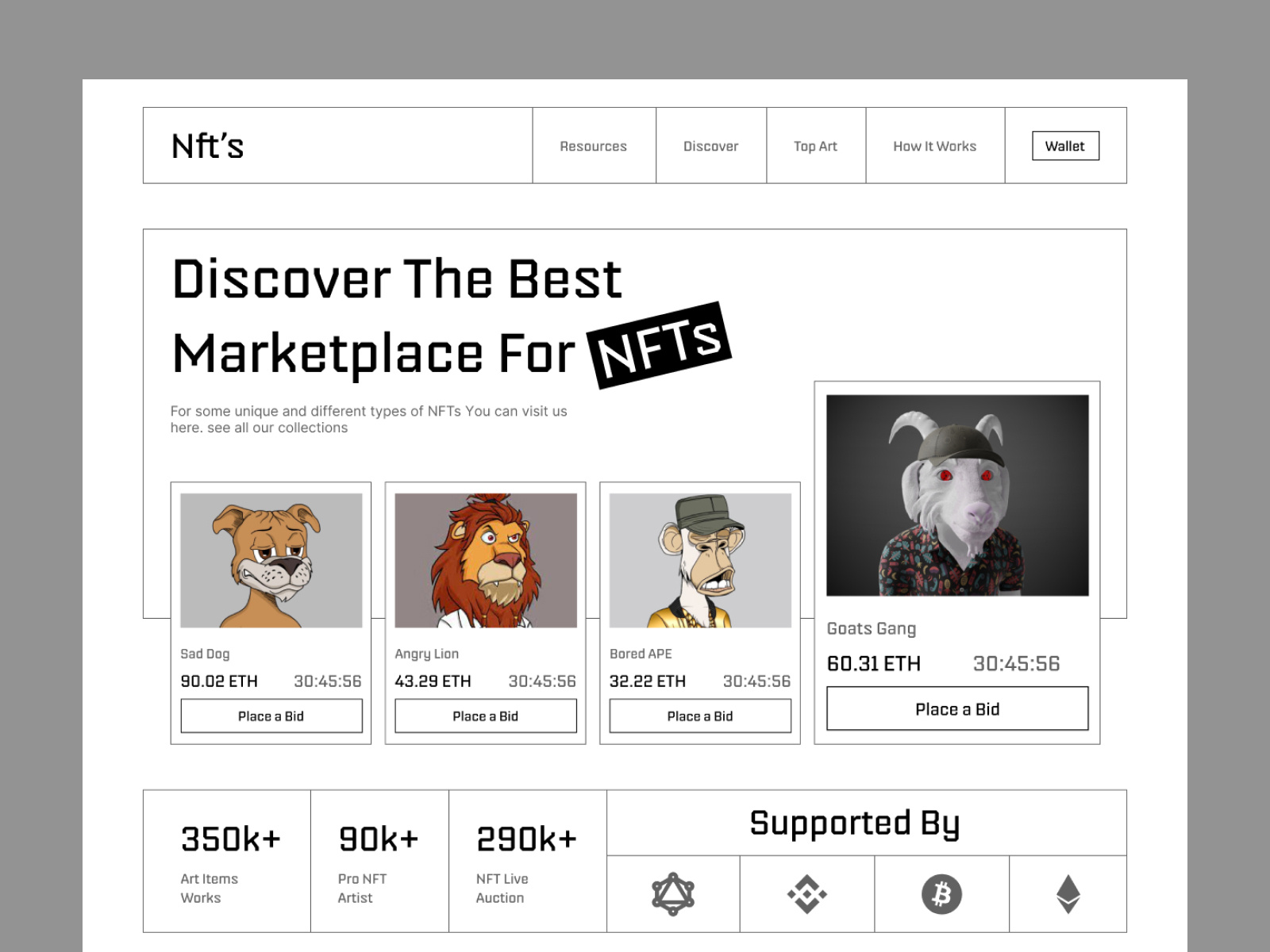 NFT Website Header by Ahsan on Dribbble