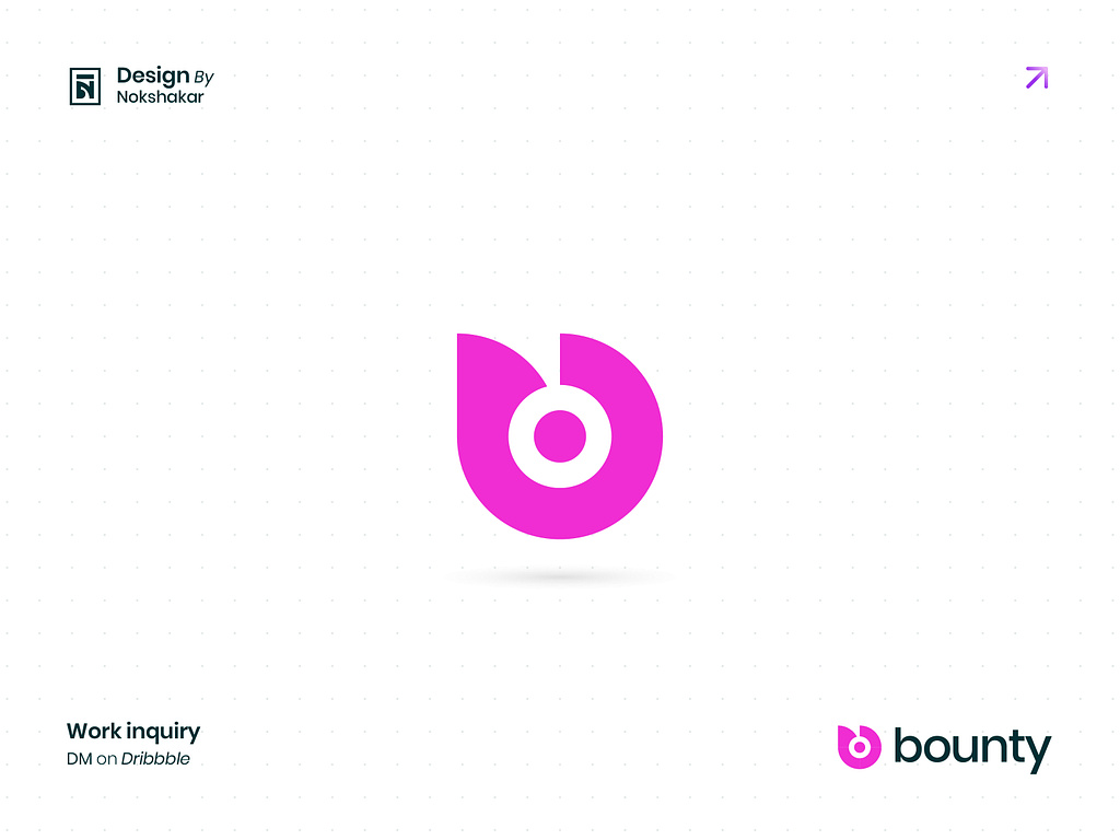 bounty - letter b modern and creative logo design by Nokshakar ...