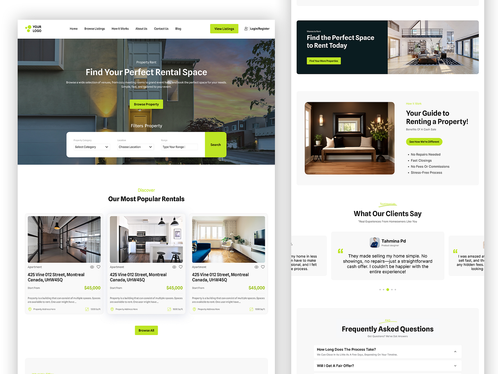 Home Rental Website by Md Rakib Khan on Dribbble