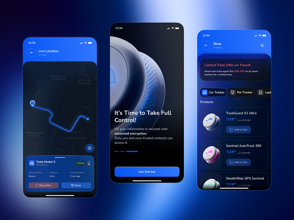 Next-Level Tracking UI – Dark & Glassmorphic Design by Mehran Malekpour ...