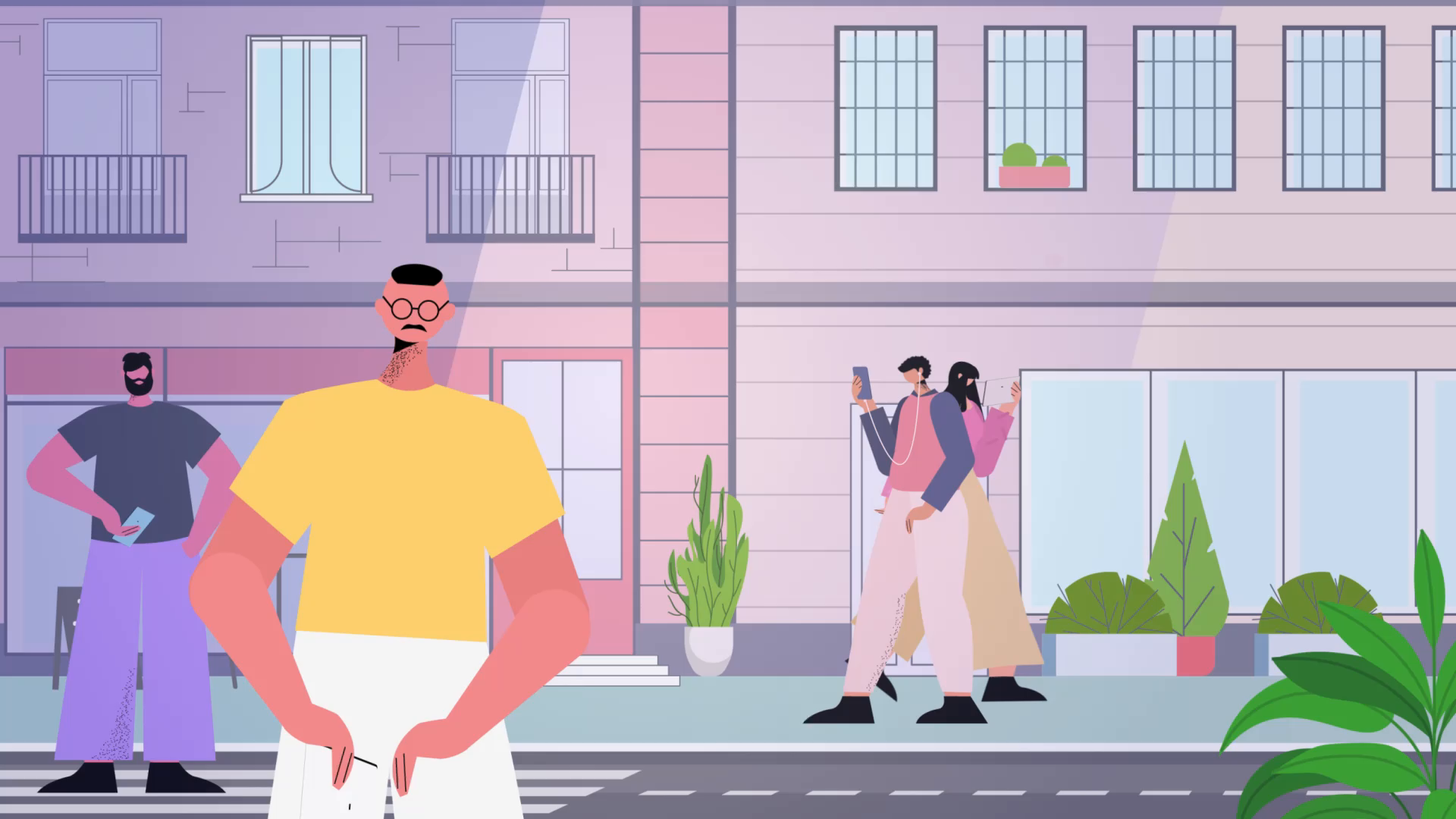 People on the street by Kirill Voropaev on Dribbble