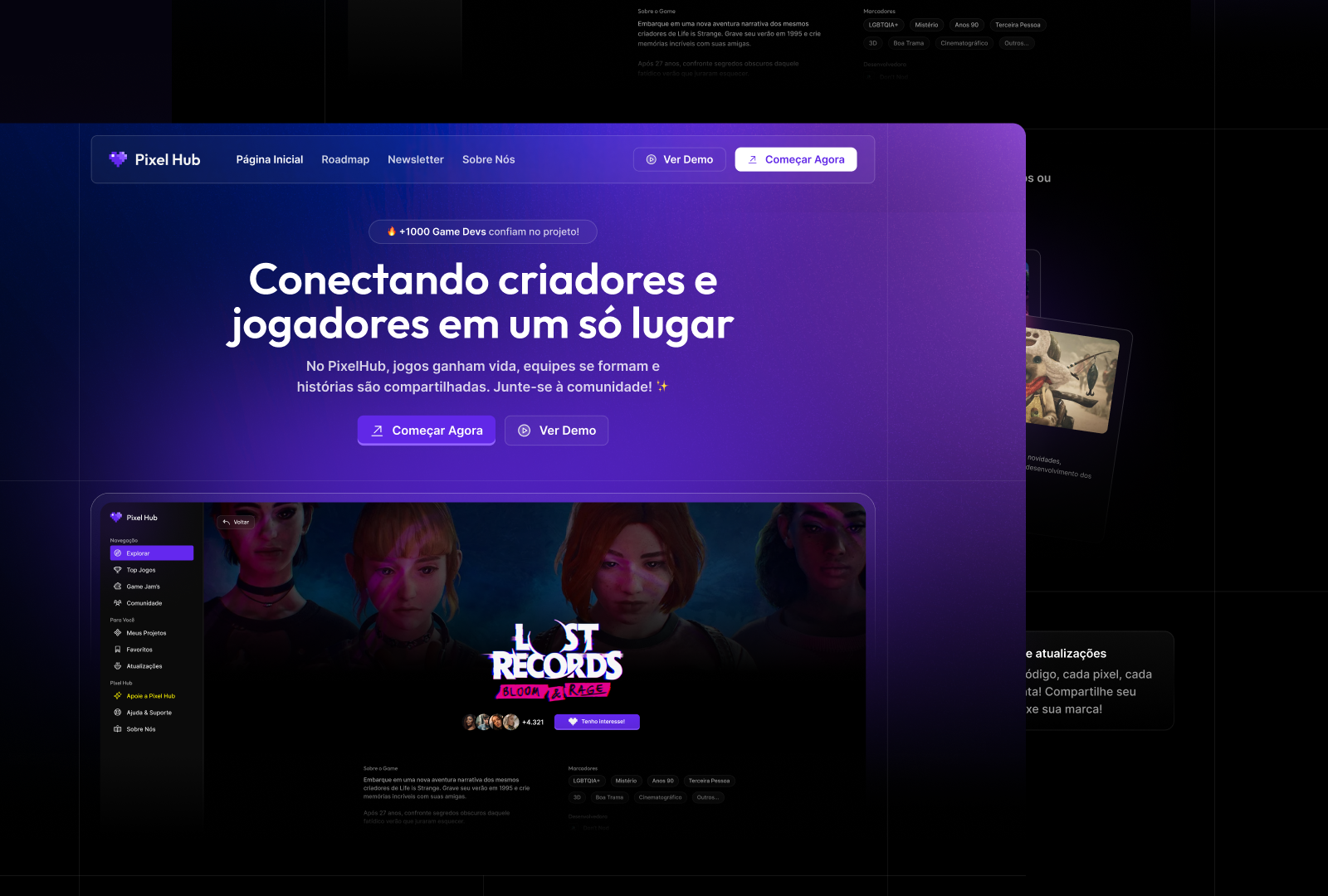 Landing Page - Pixel Hub by Rafael Izidorio on Dribbble