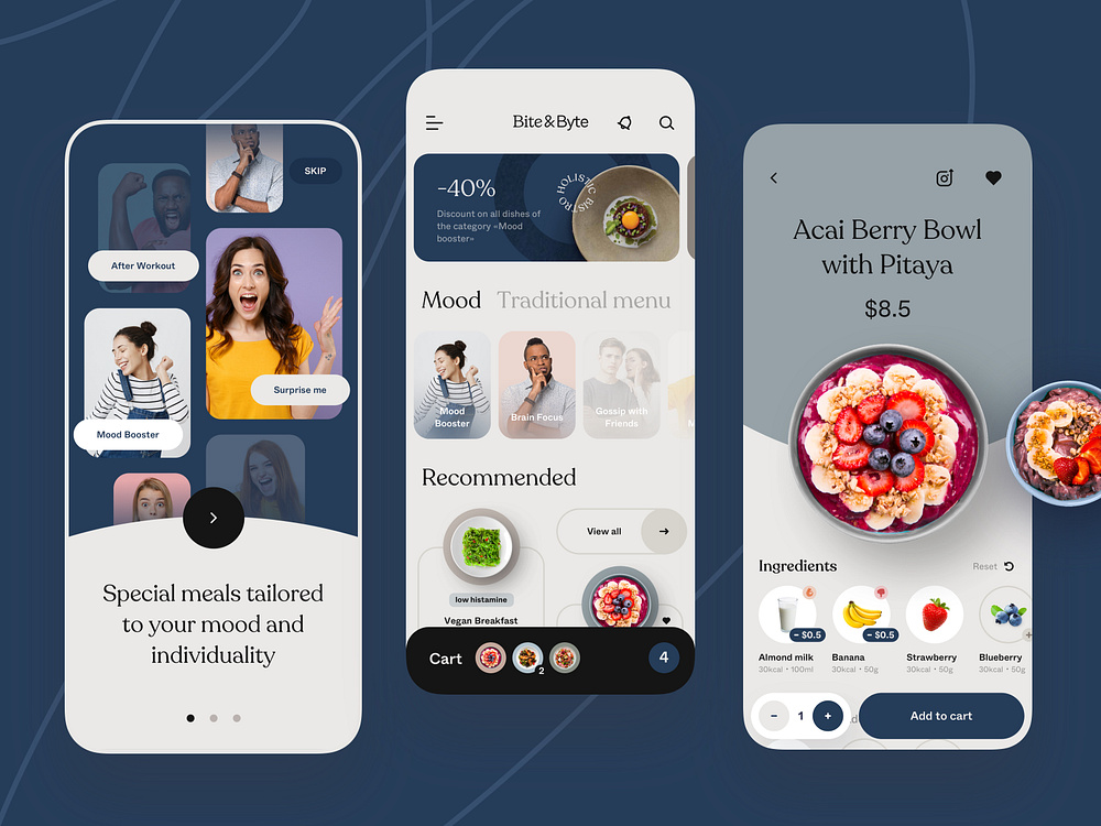 Food delivery - Mobile app by Anastasia Golovko on Dribbble Food delivery - Mobile app by Anastasia Golovko on Dribbble