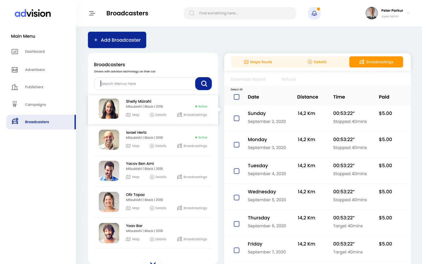 Advision – Ad Management Dashboard for Car-Based Advertising by Coral ...