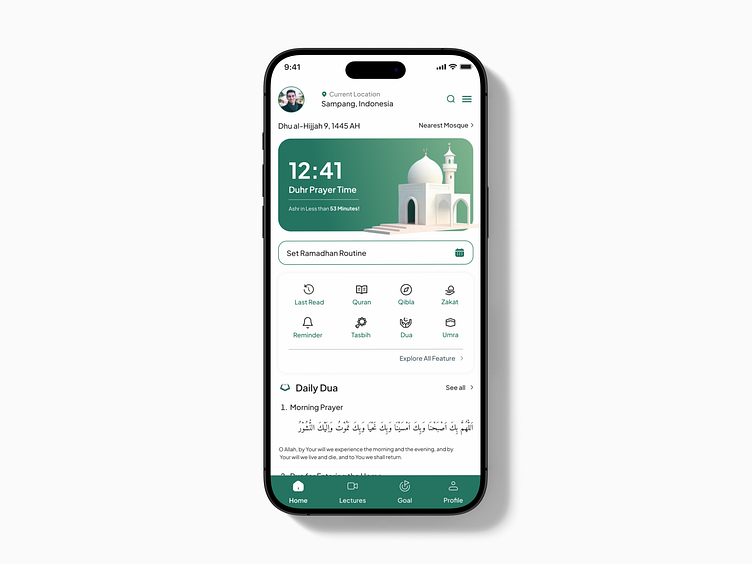Muslim Daily - Islamic Mobile App by Sabilul Muttaqin on Dribbble