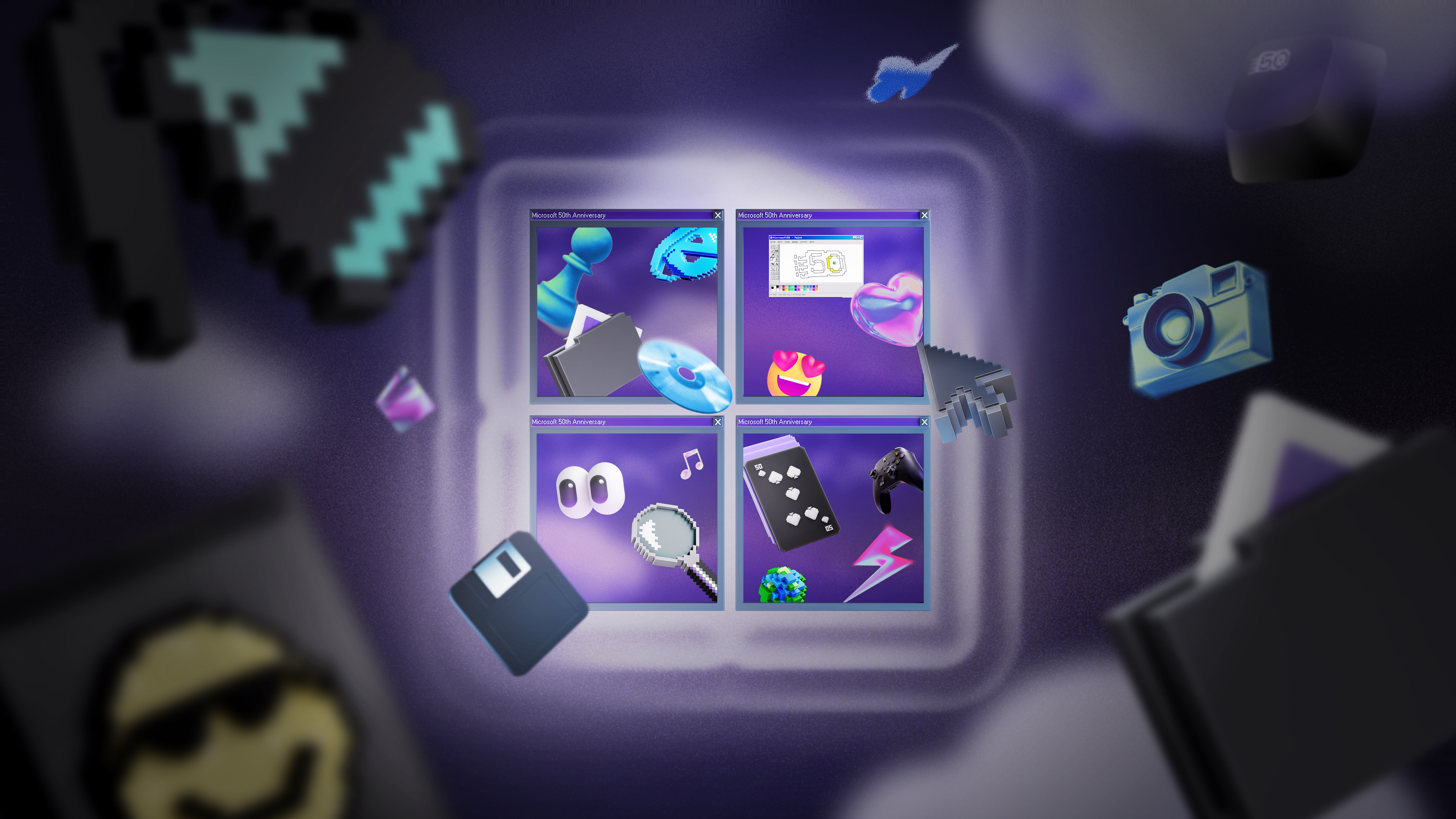 Microsoft's 50th anniversary wallpaper pack by Microsoft Design on Dribbble