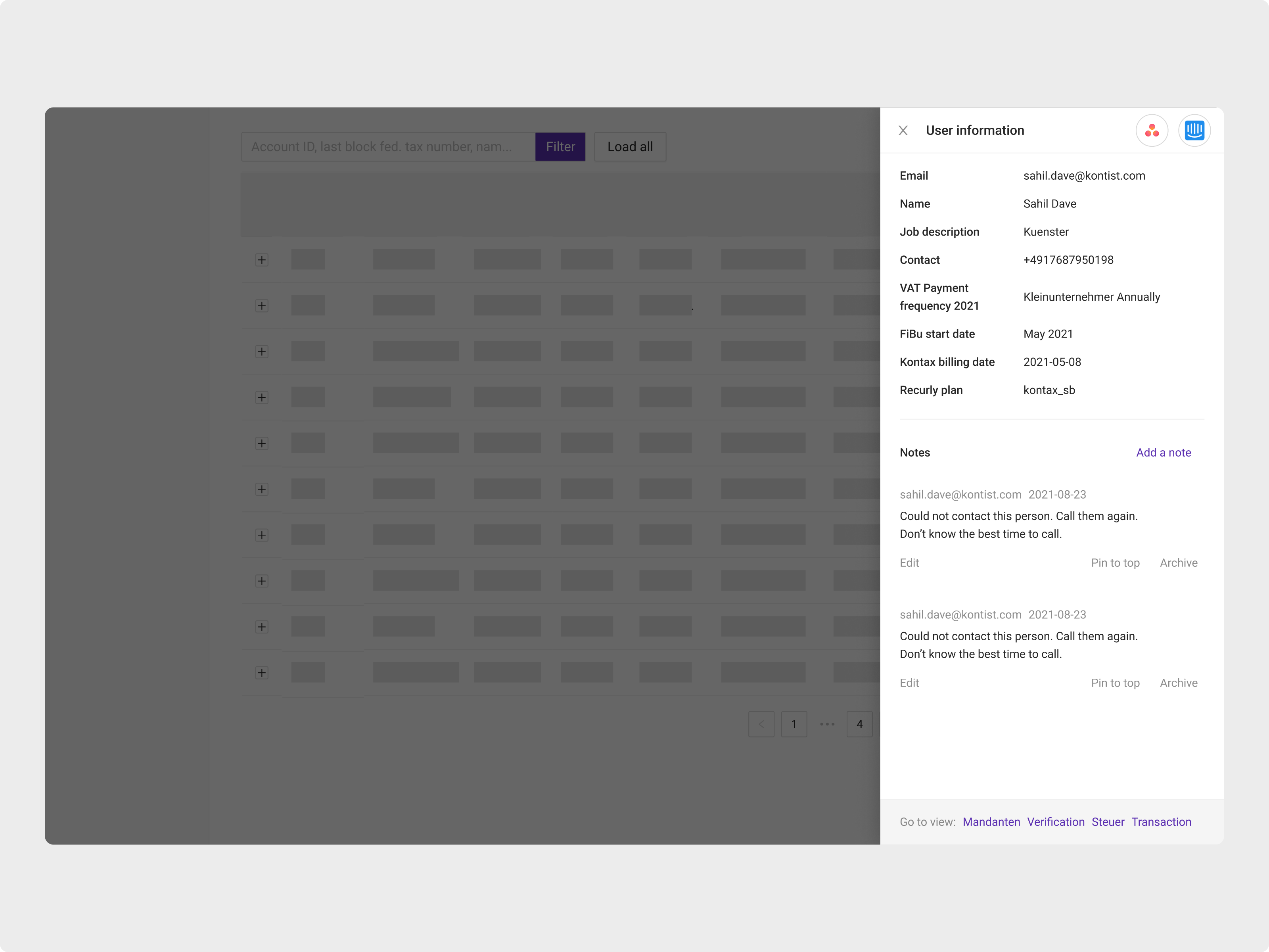 Side-drawer with user information by Sahil Dave on Dribbble