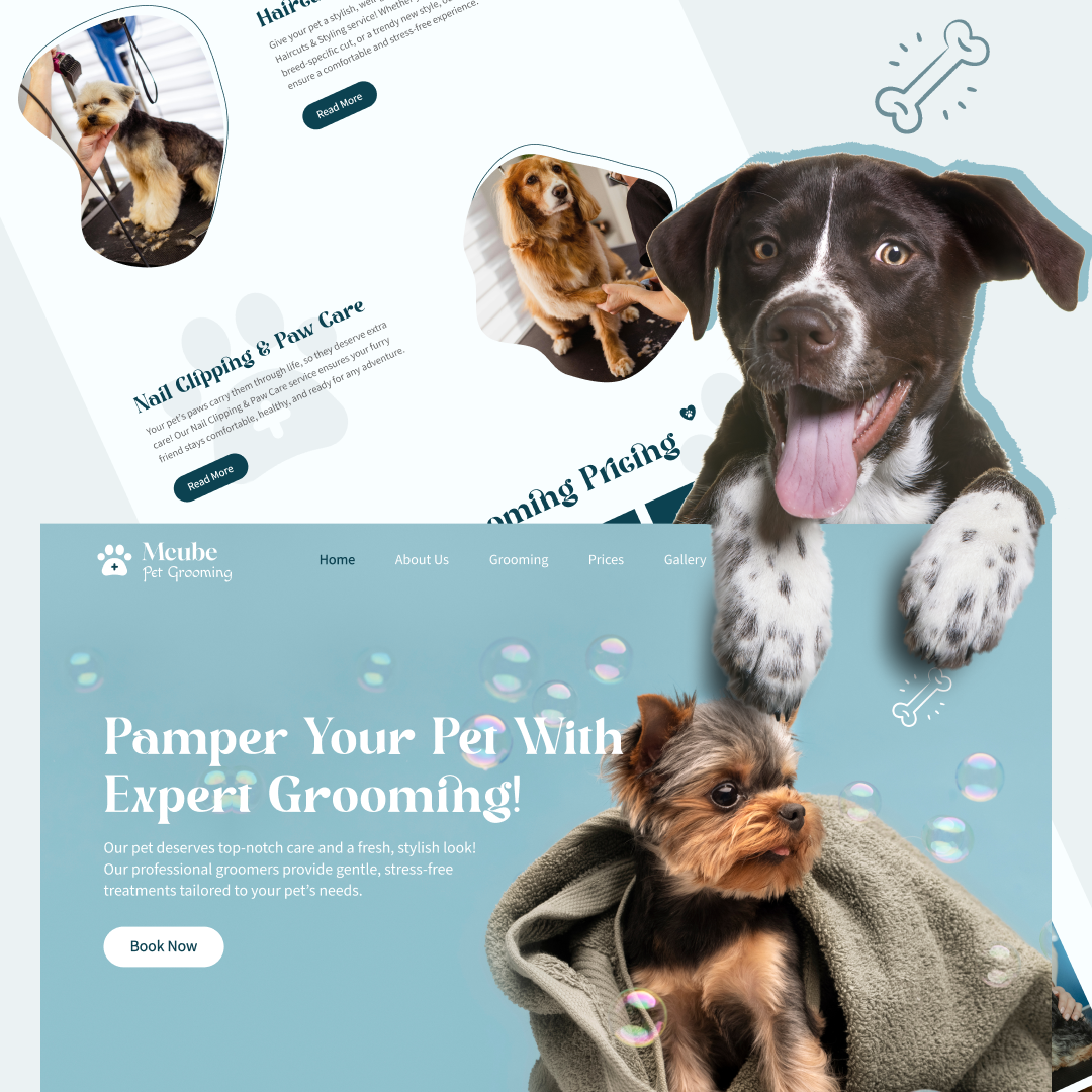 Adorable Pet Grooming Website UI Design – Figma Template by Mcube ...