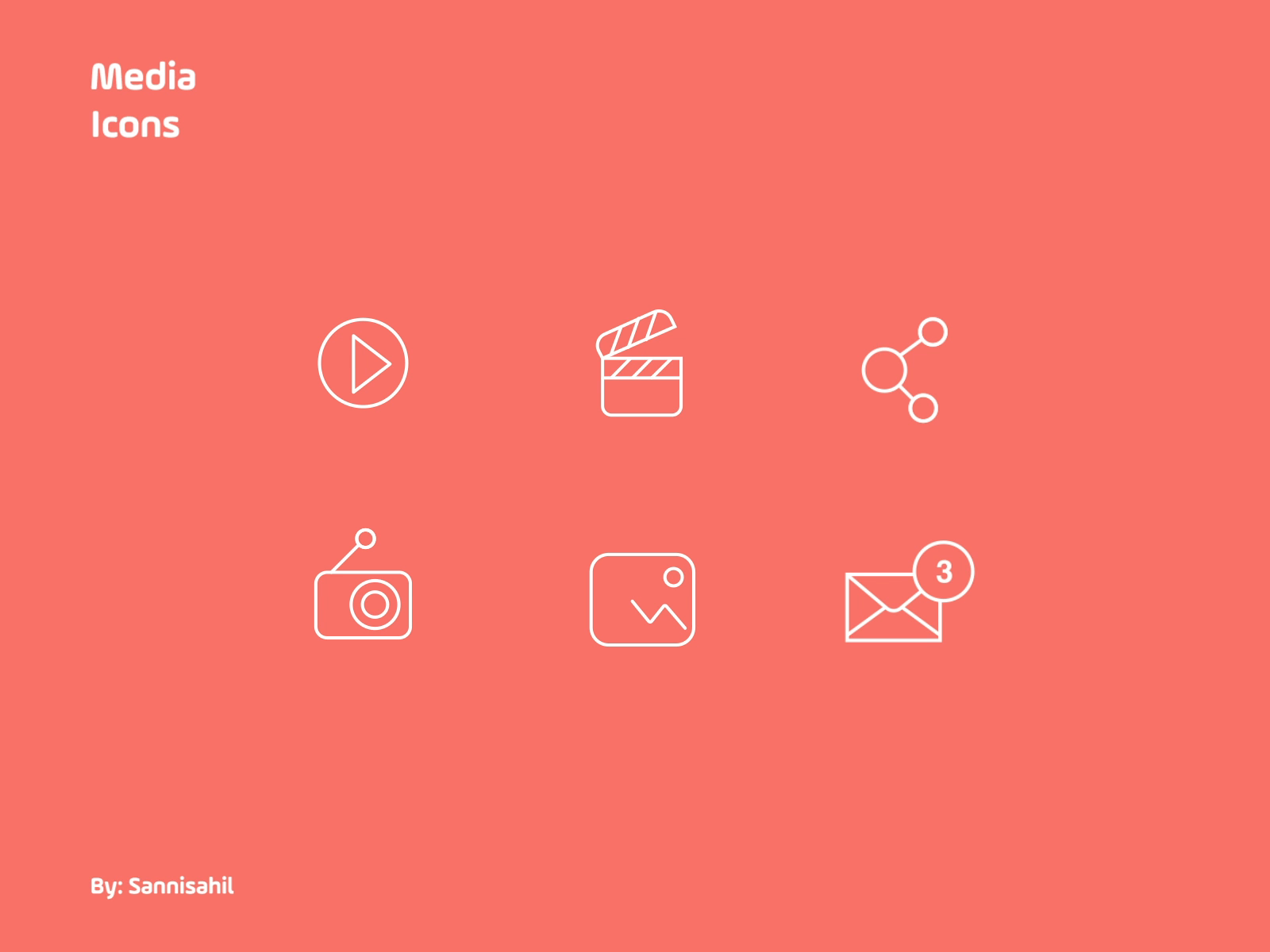 Animated Media Icons by Sanni sahil 🍃 on Dribbble