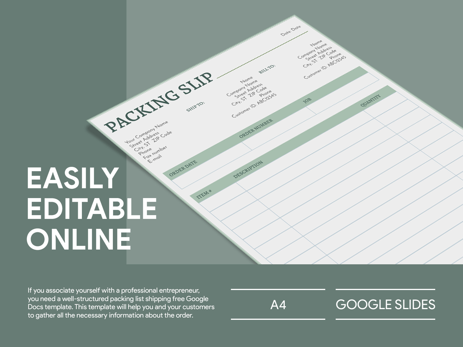 Packing List Shipping Free Google Docs Template by Gdoc on Dribbble