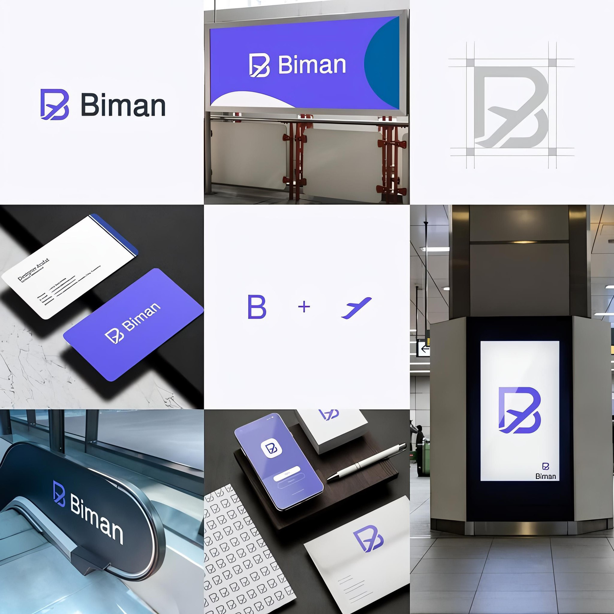 biman, brand identity logo design by Abir Hossain Waffi on Dribbble