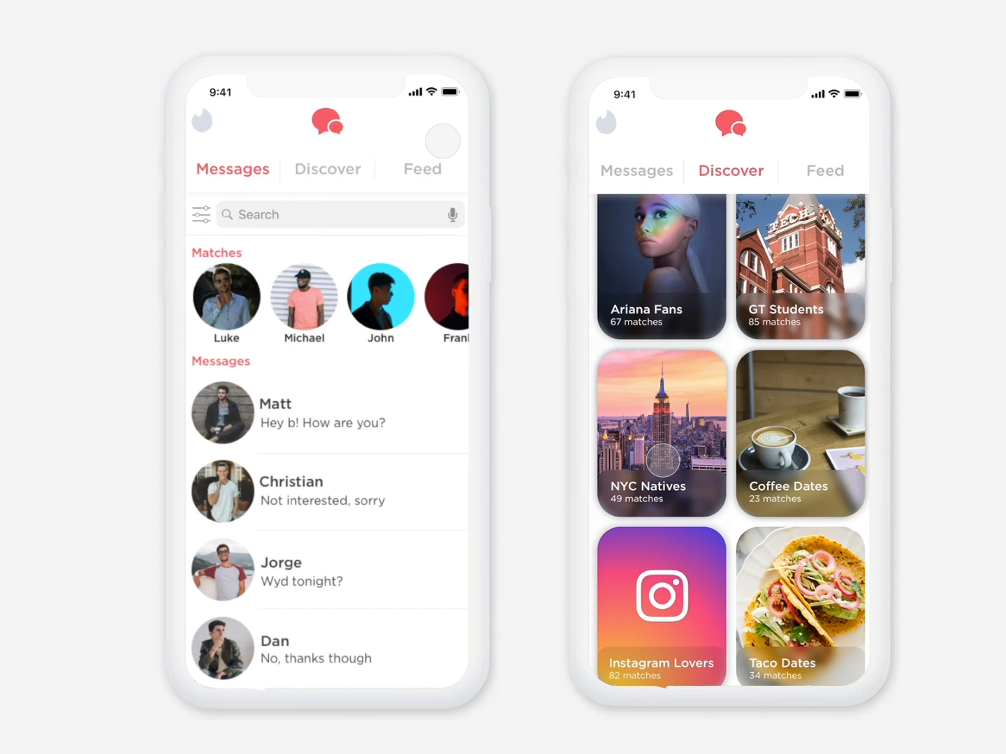 Tinder new feature and redesign by Josh Madwed on Dribbble