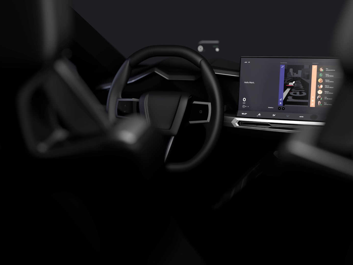 Dashboard Automotive Concept UI/UX Animation Cinematic Shot by Benjamin ...