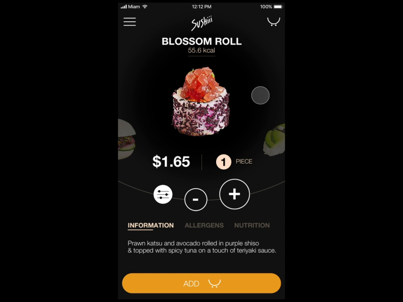 Sushiii App by Morgan Brabessa on Dribbble