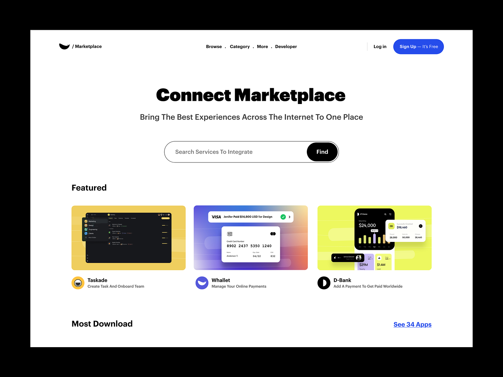 Marketplace UI by Dstudio on Dribbble