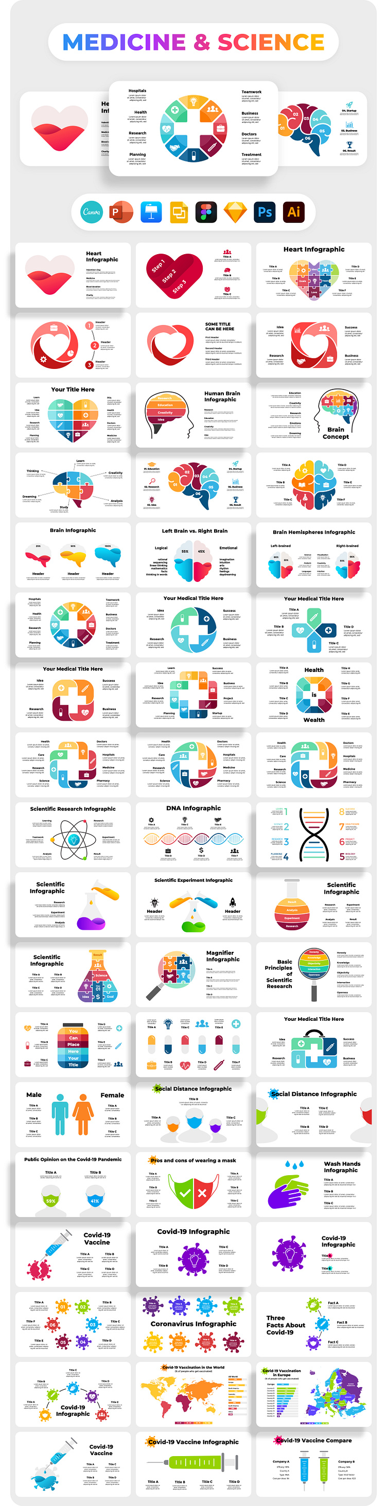 Free Medical Infographic Template. Plus Sign Circle Diagram. by Wowly ...