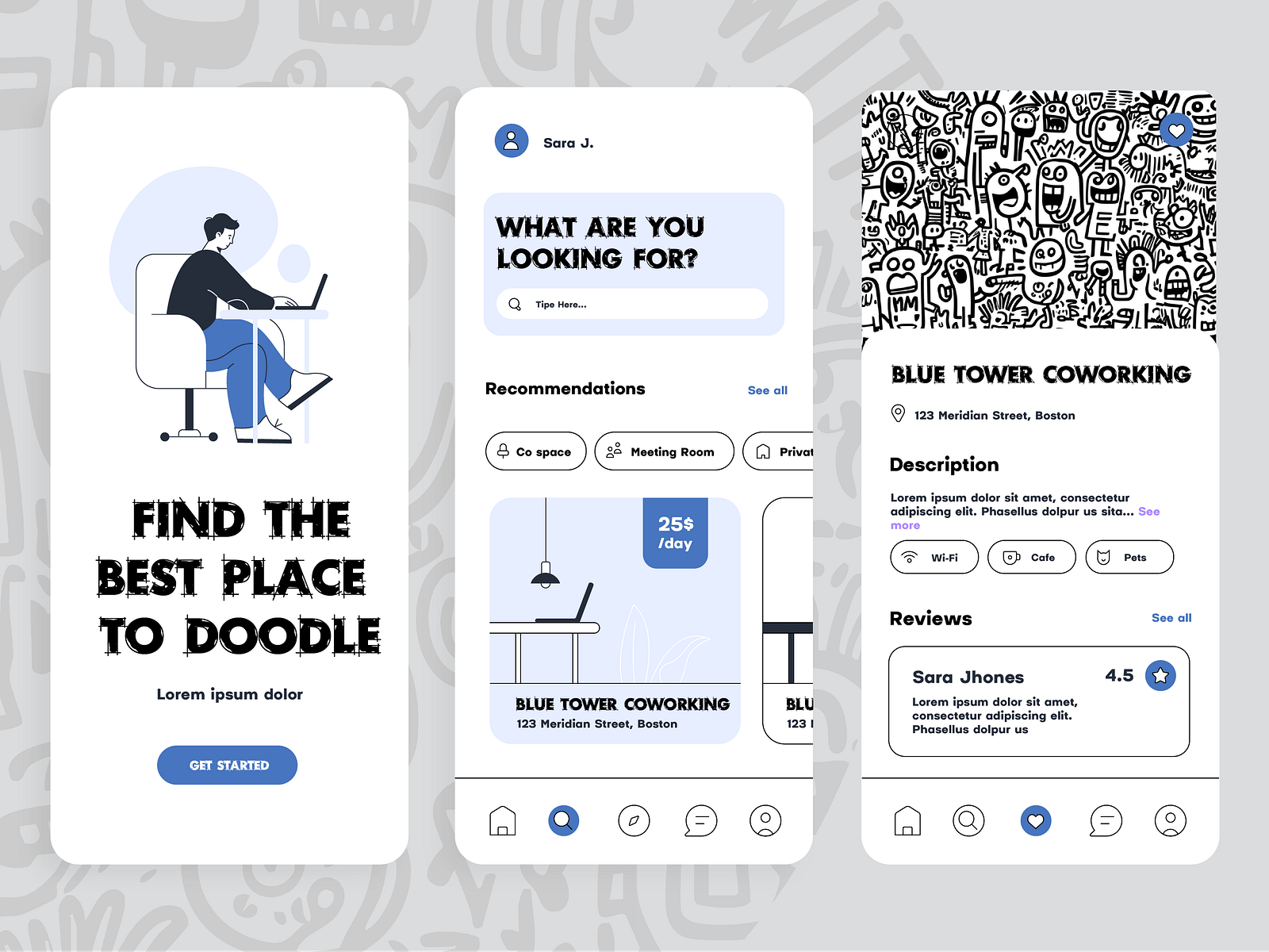 Doodle App by M Gamaleldean on Dribbble