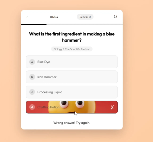 Interactive Quiz UI - Gamified Learning Platform by TheKoswog on Dribbble