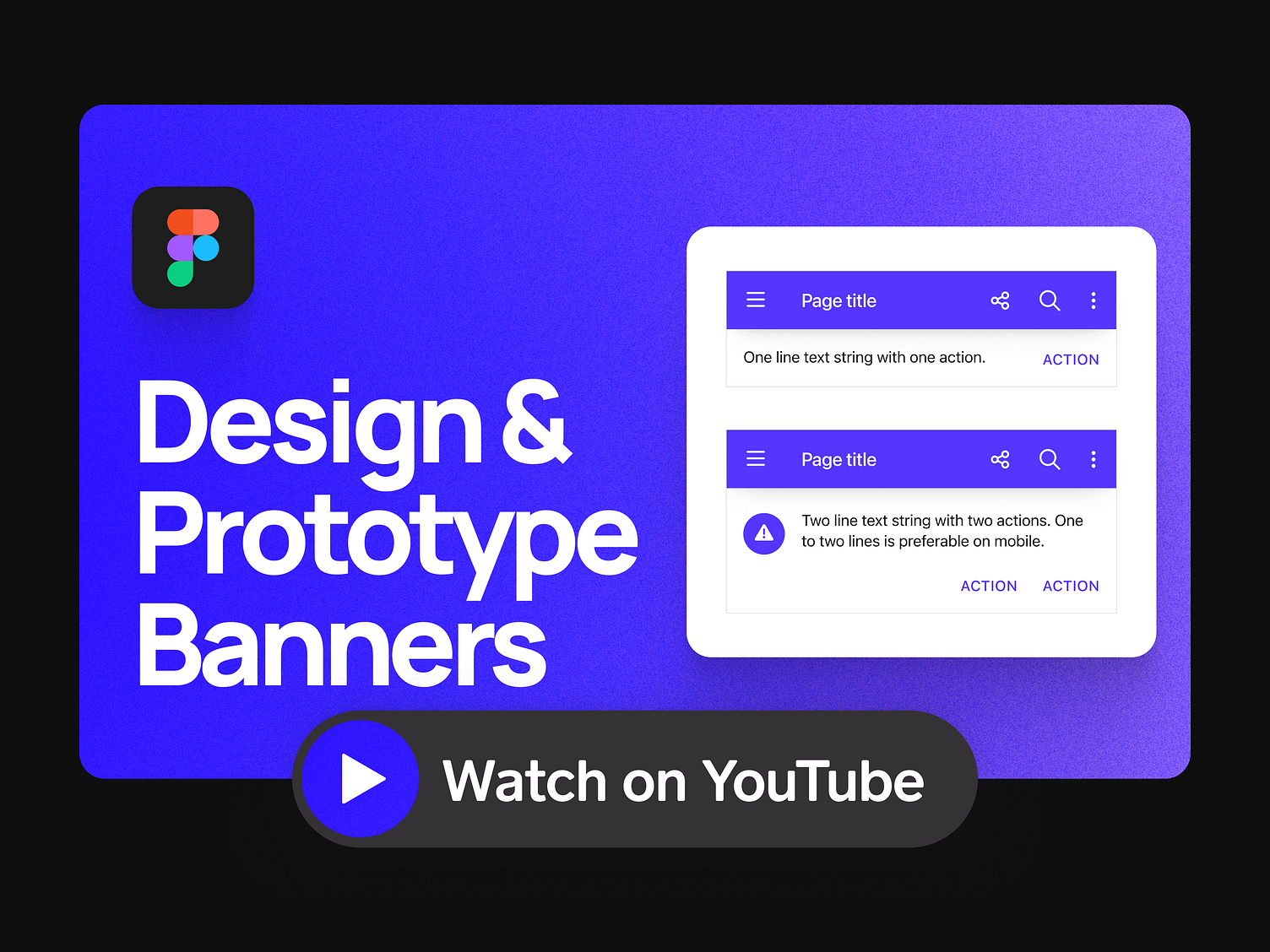 Design a Prototype Banner Component in Figma | Material Design by Soren ...