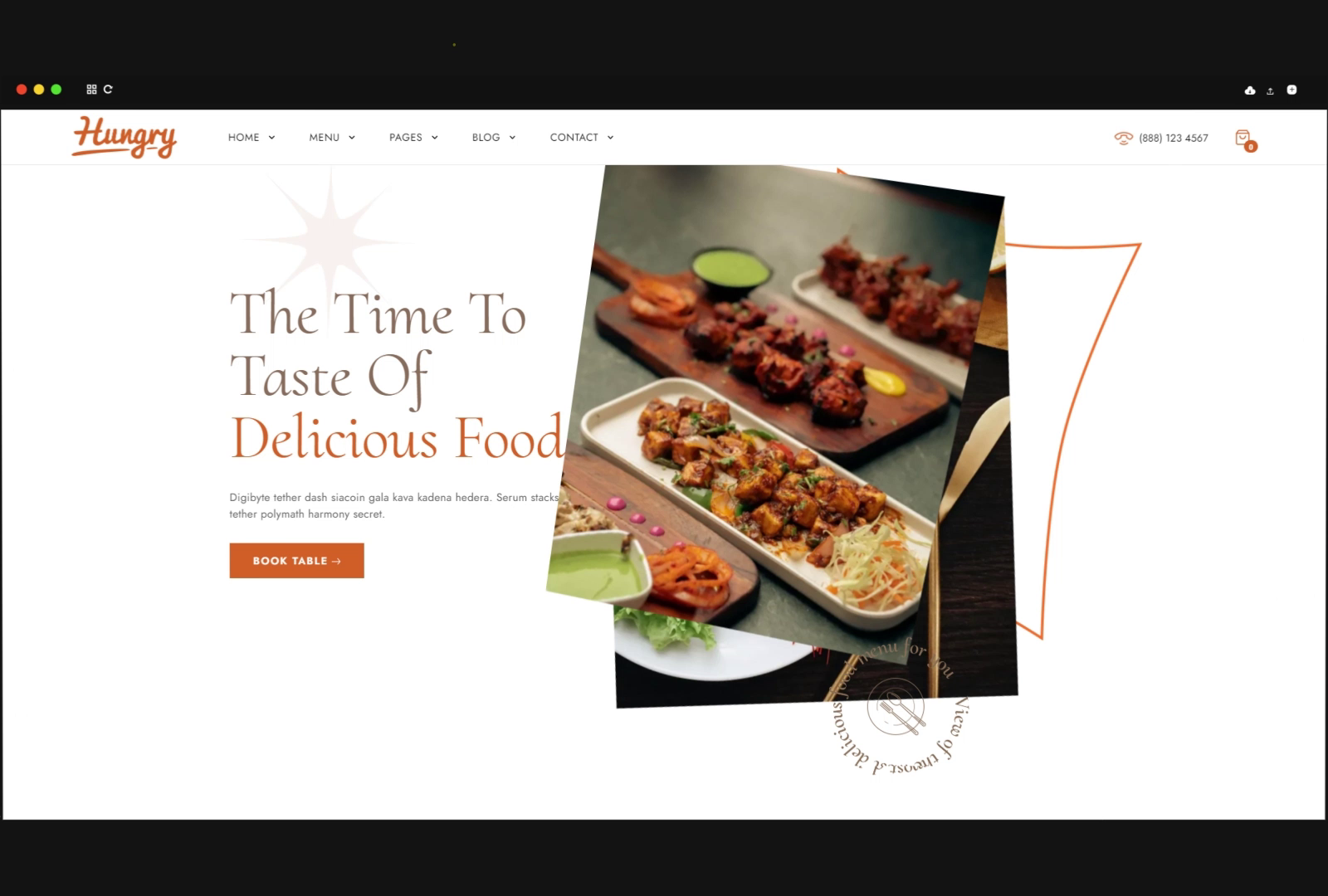 Hungry - Restaurant Template by Radiant Templates on Dribbble