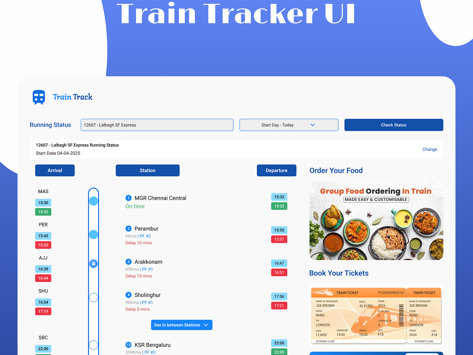 🚆 Day 61 of #100DaysOfDesign – Real-Time Train Tracker UI by Srilatha ...