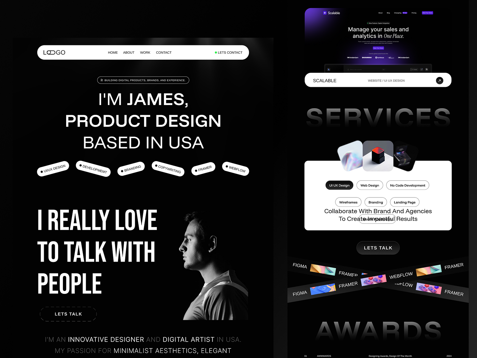 Design Portfolio Landing Page Website by Saiful Islam on Dribbble