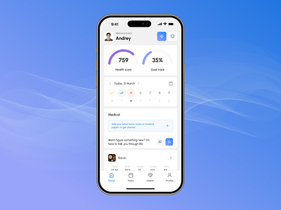 Health Dashboard — Wellness Tracker UI by Grona Tech on Dribbble