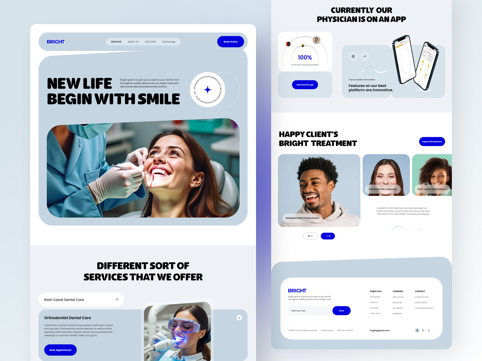 Dental website - landingpage - homepage by Jabel - UI UX & Web Designer on Dribbble