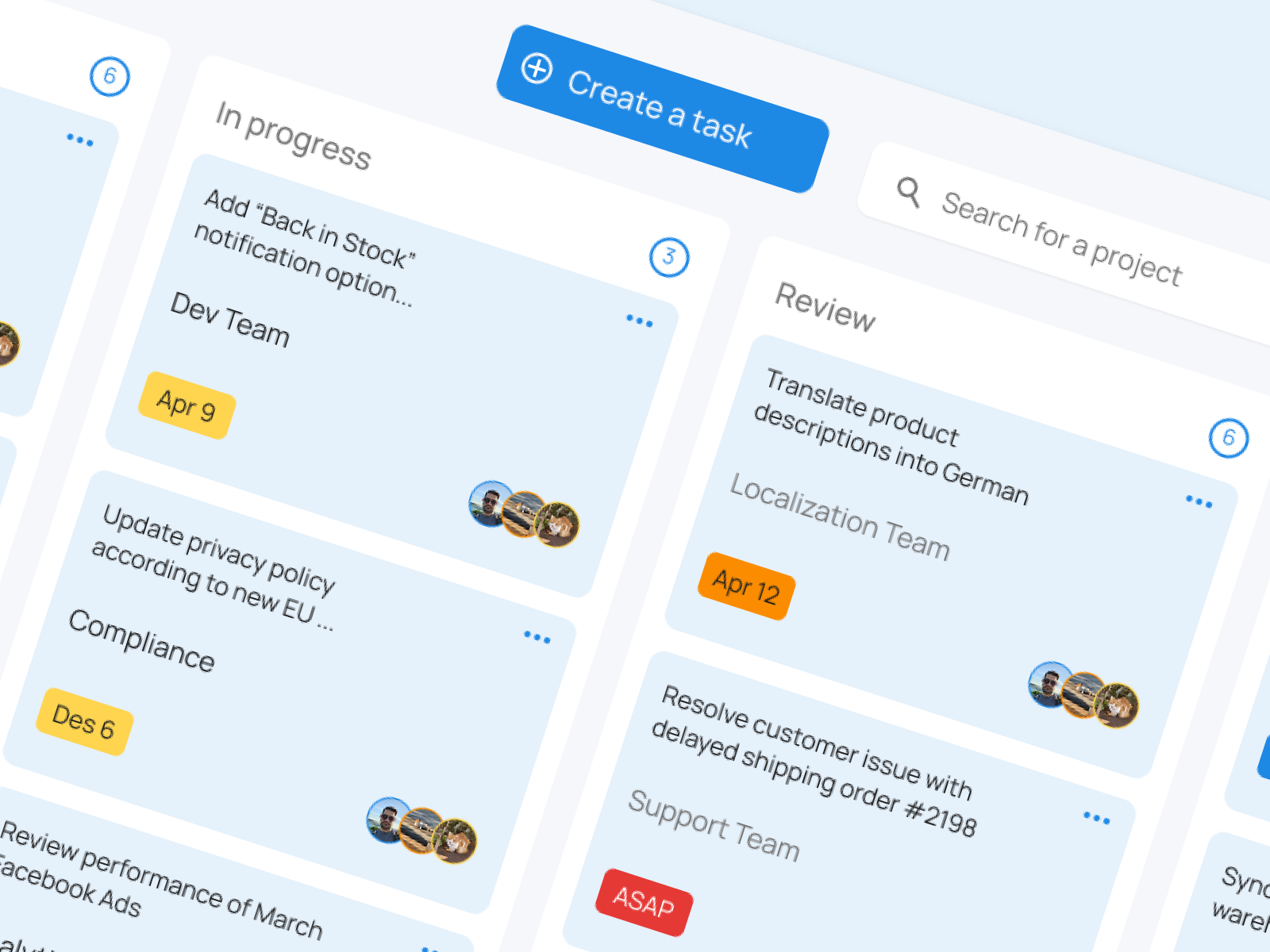 E-commerce Task Management Dashboard – Kanban View by Bilal Akpınar on Dribbble