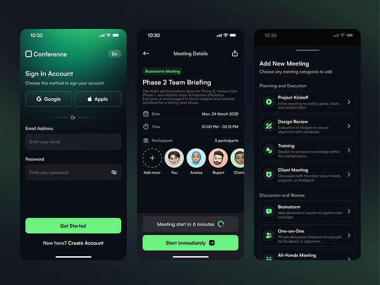 Conference — Video Call & Meeting App UI Design by Sir Kafi on Dribbble