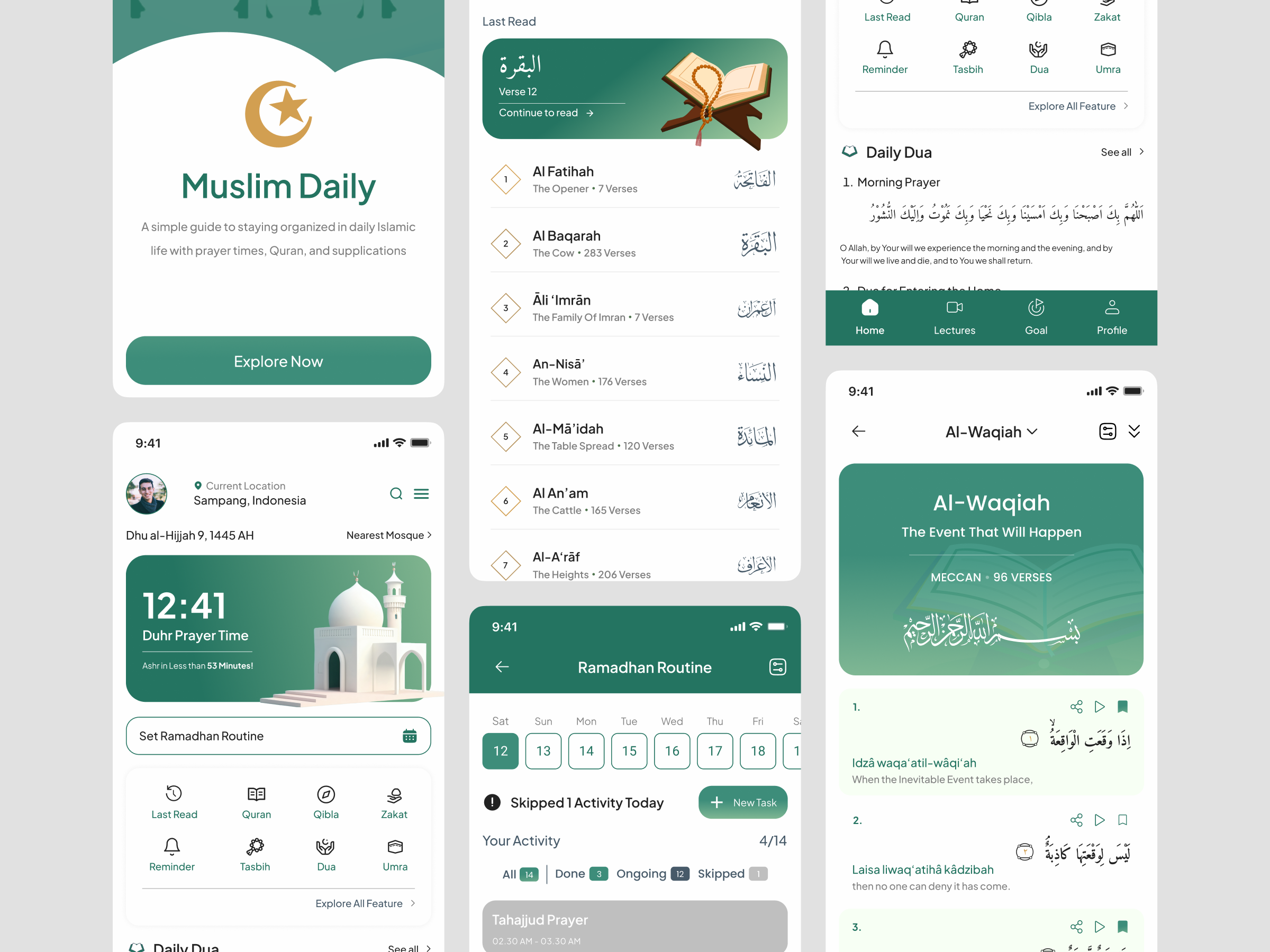 Muslim Daily - Islamic Mobile App by Sabilul Muttaqin on Dribbble