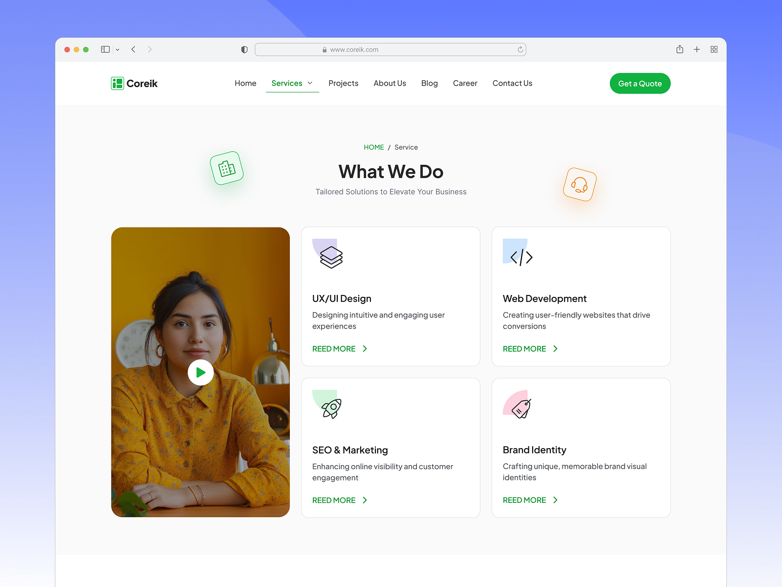 Our Mission & Team: Digital Agency About Us Page UI/UX Design by Quadiz ...