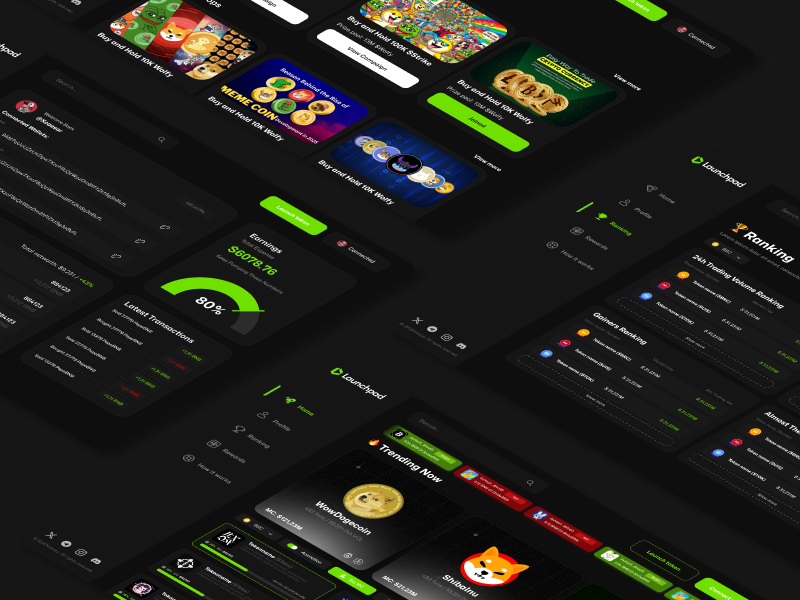Memecoin Launchpad UI Design by Xcaesar on Dribbble
