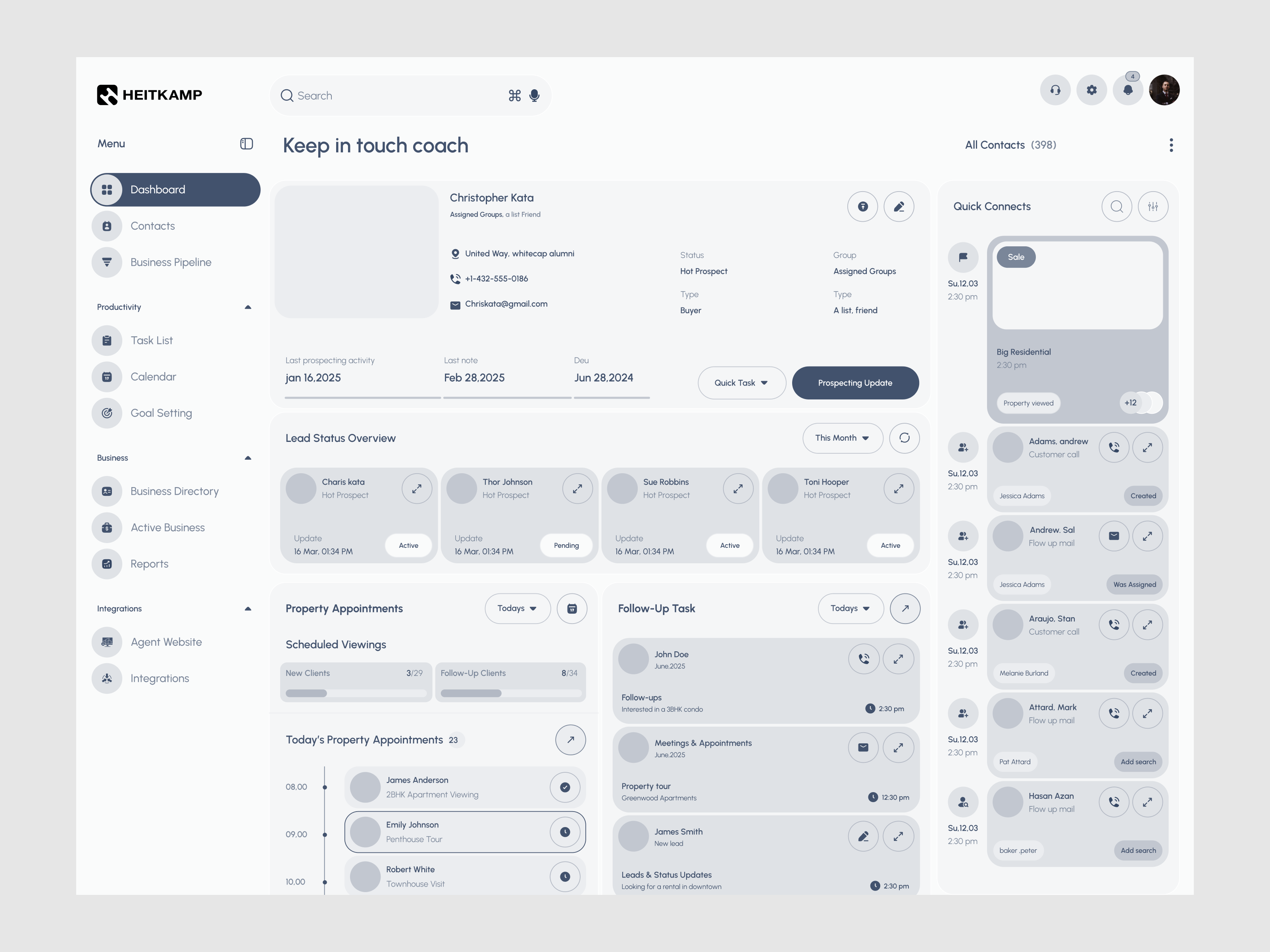 Real Estate CRM Dashboard by UI Azmir Sheikh on Dribbble